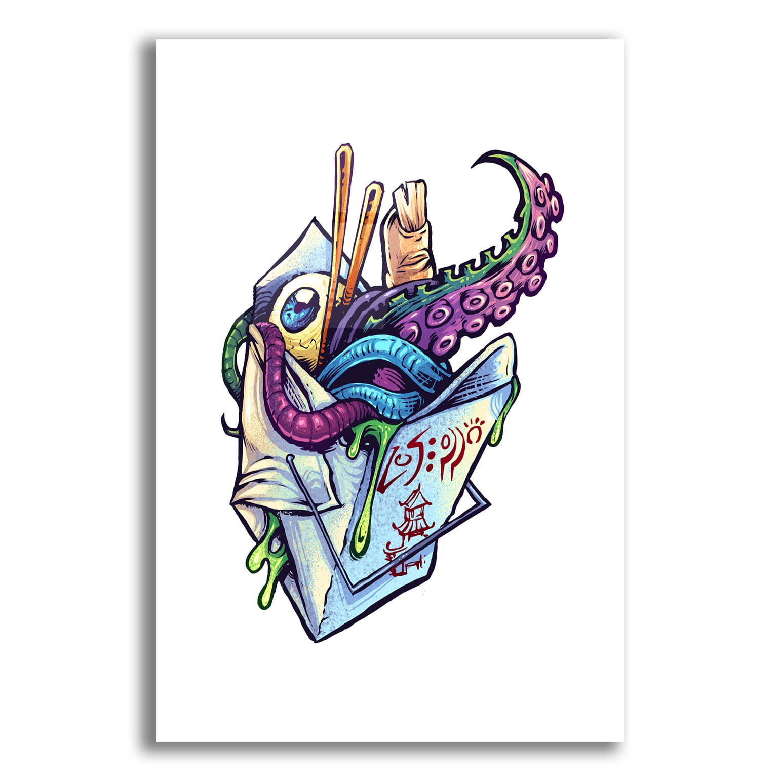 Epic Art 'Take Out Box' by Flyland Designs, Acrylic Glass Wall Art, 16 ...