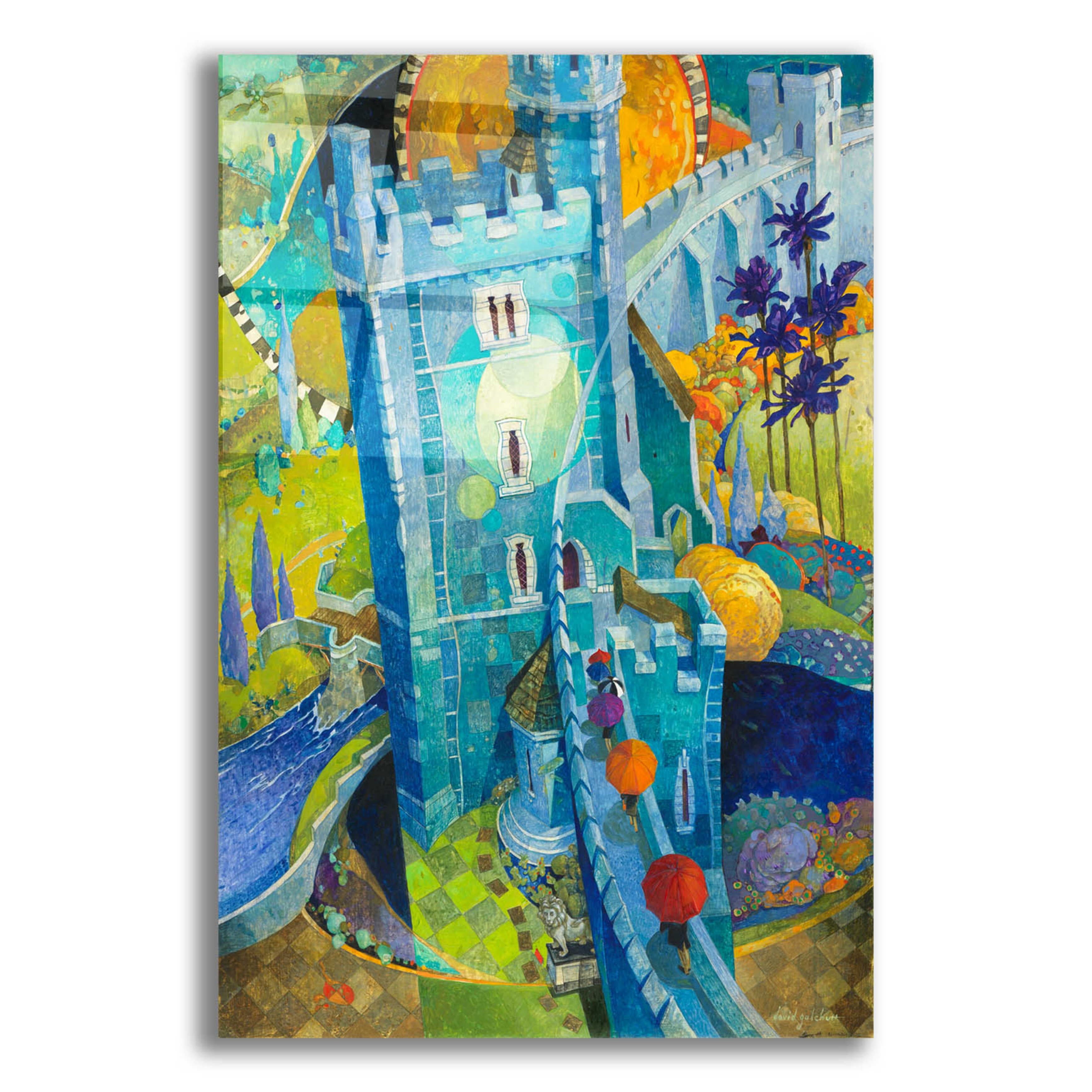 Epic Art 'The Blue Castle' by David Galchutt, Acrylic Glass Wall Art ...