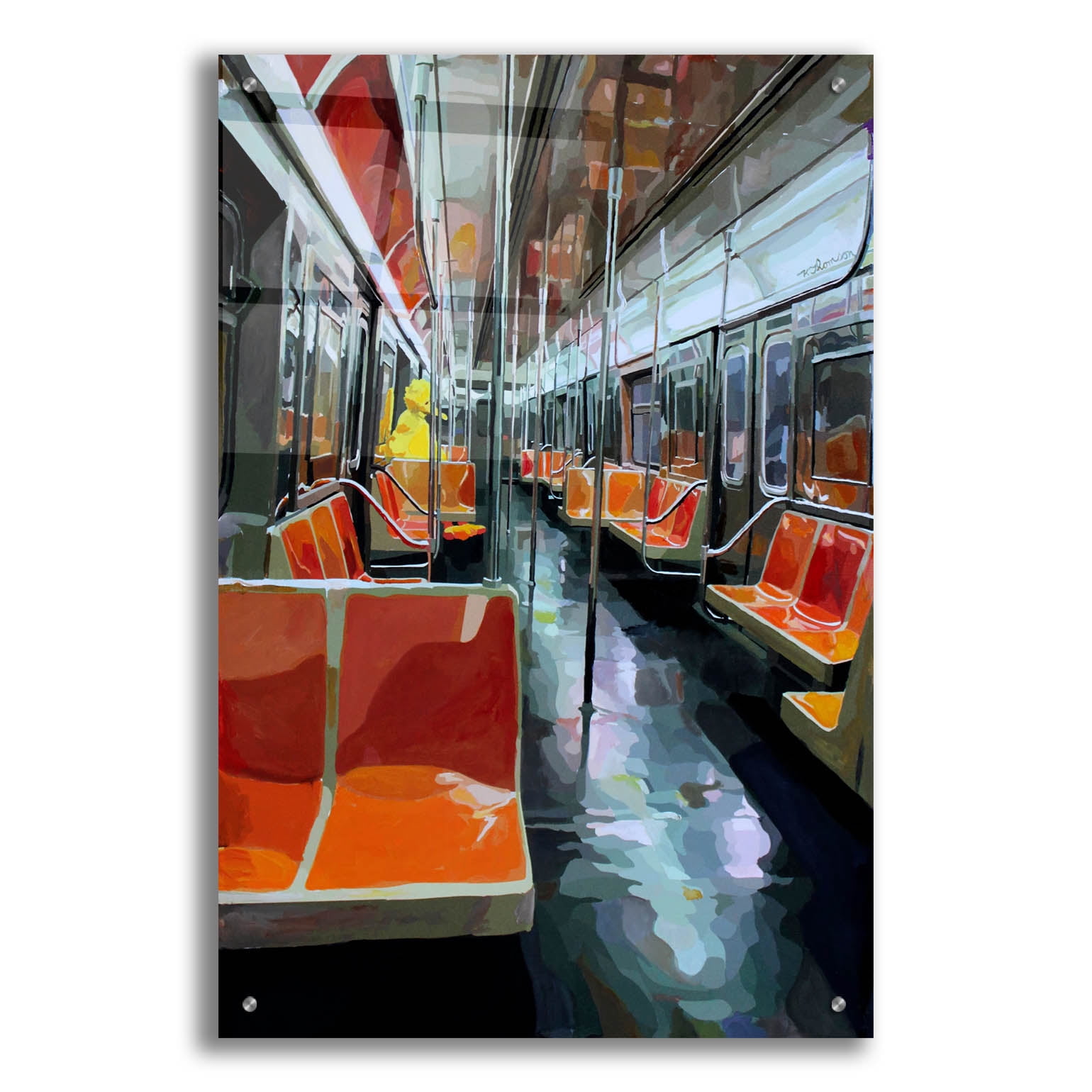 Epic Art 'The Commuter' by Keith Thomson Acrylic Glass Wall Art, 24" x ...