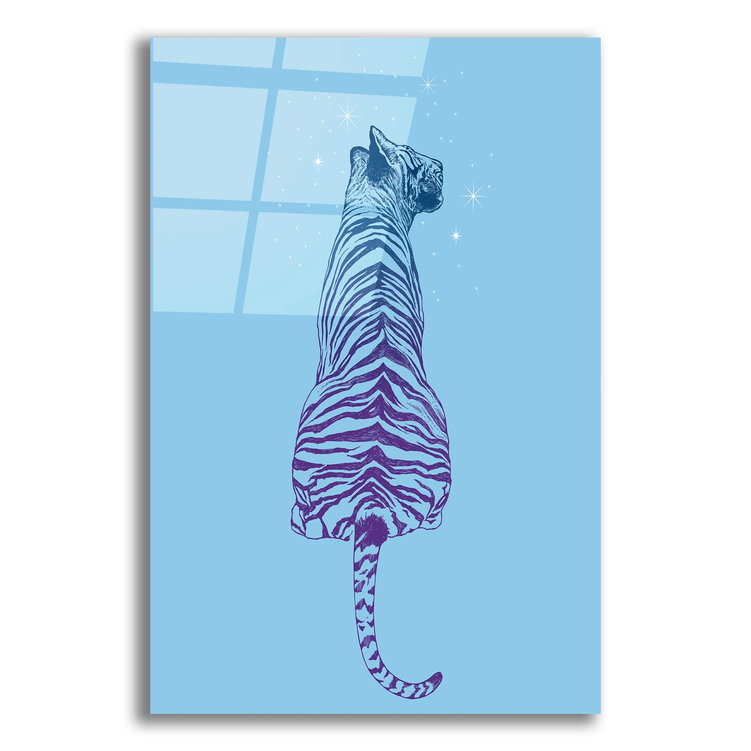 Epic Art 'Tiger Wonder' by Rachel Caldwell, Acrylic Glass Wall Art, 12 ...