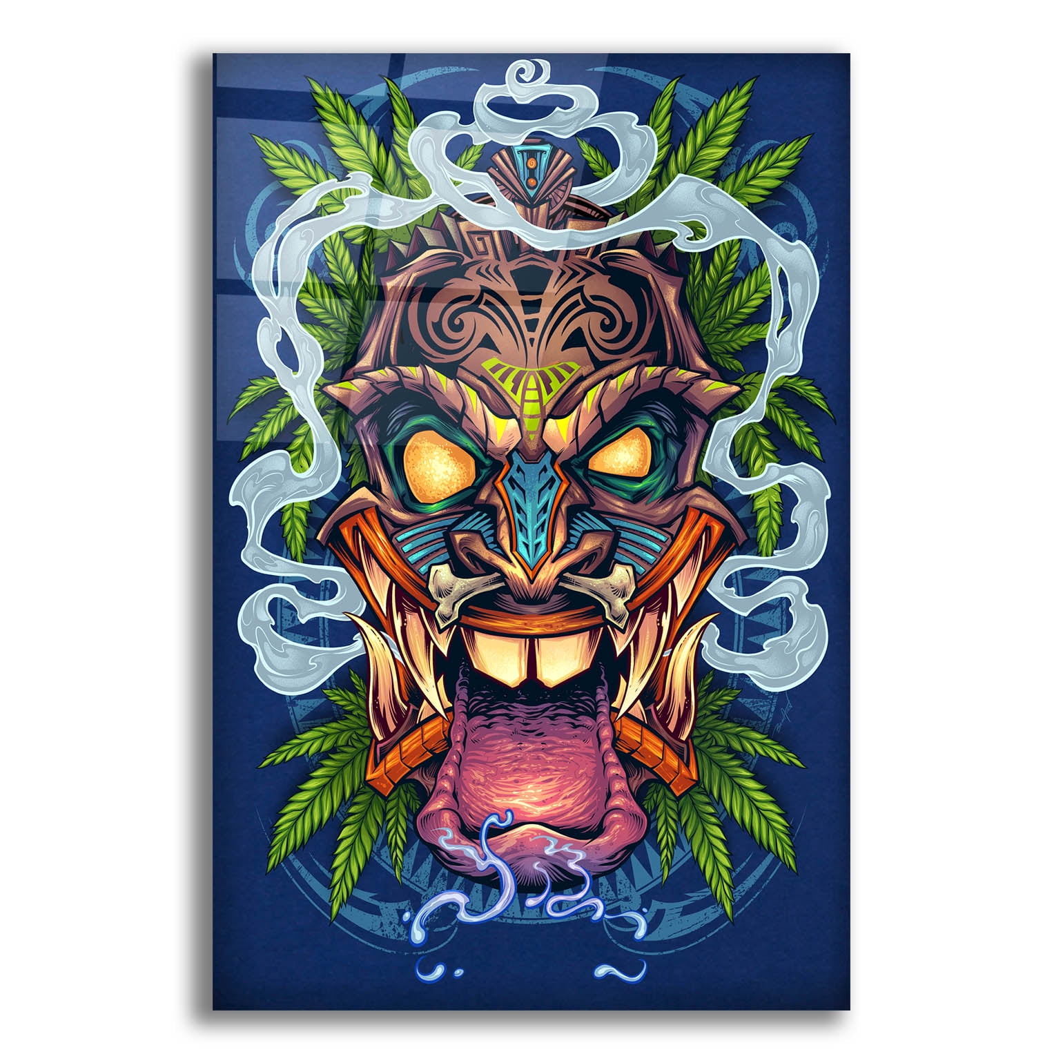 Epic Art 'Tiki Head' by Flyland Designs, Acrylic Glass Wall Art, 16"x24 ...