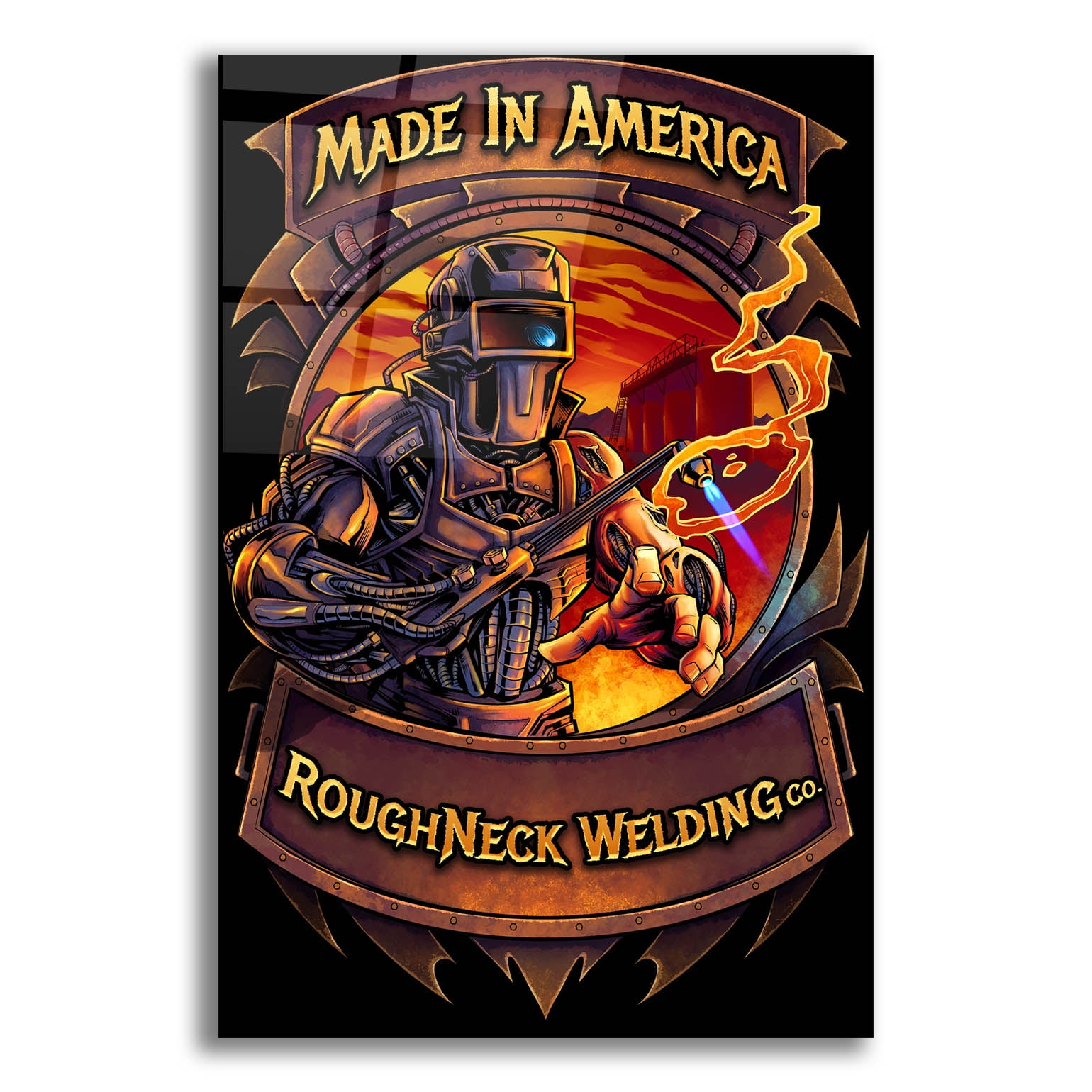 Epic Art 'Welding Cyborg' by Flyland Designs, Acrylic Glass Wall Art ...