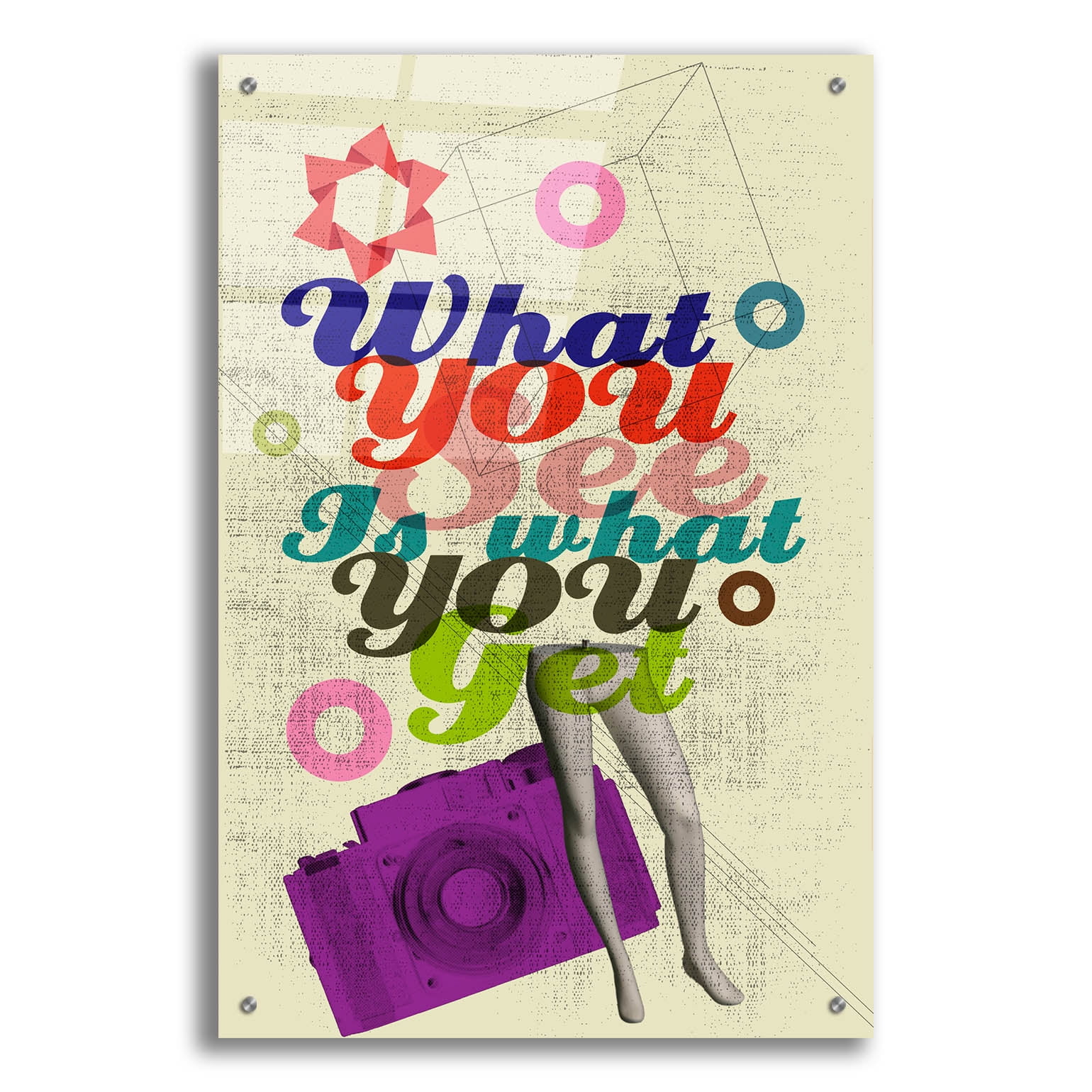 Epic Art 'What You See Is What You Get' by Elo Marc, Acrylic Glass Wall ...