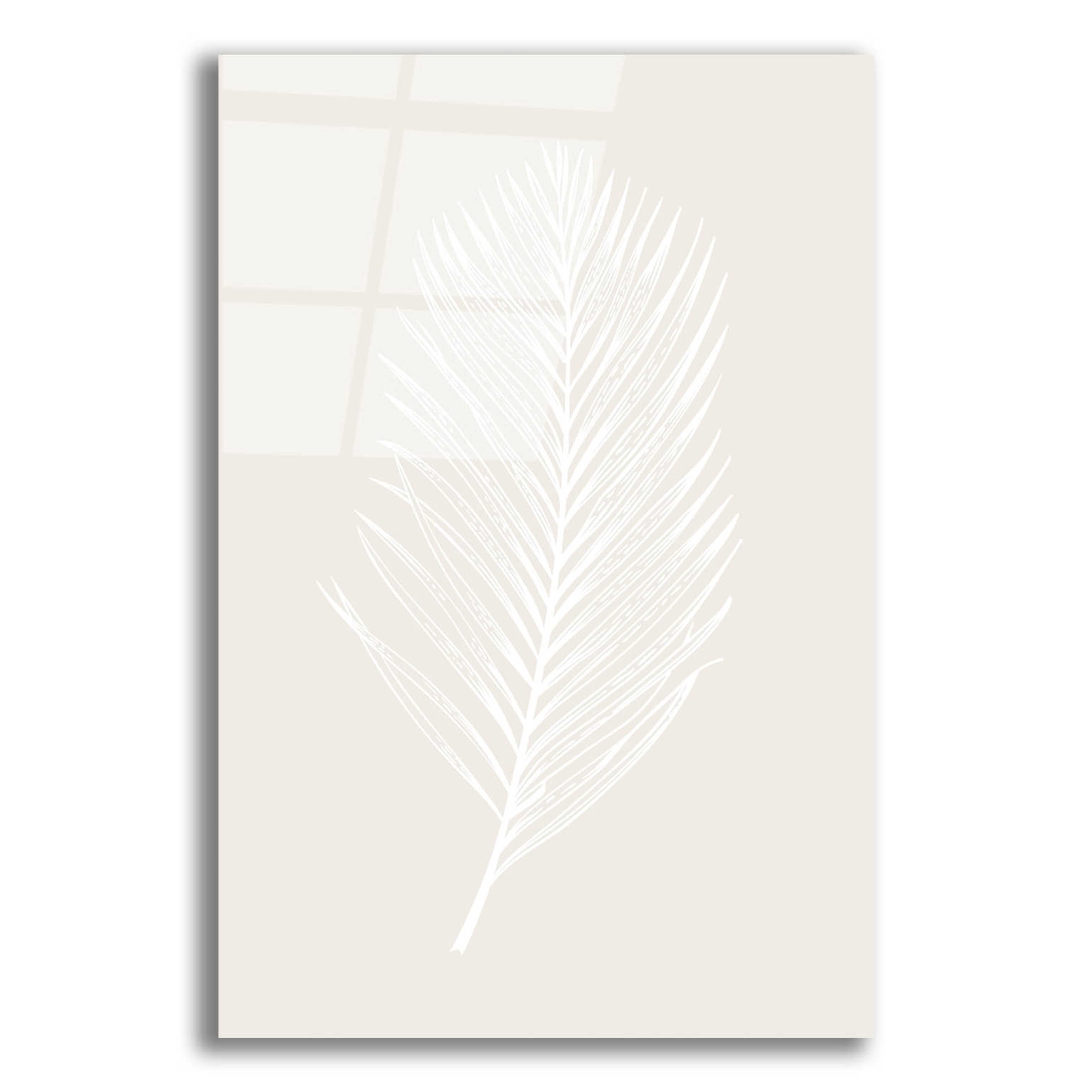 Epic Art 'White Leaf' by Design Fabrikken, Acrylic Glass Wall Art, 16 ...