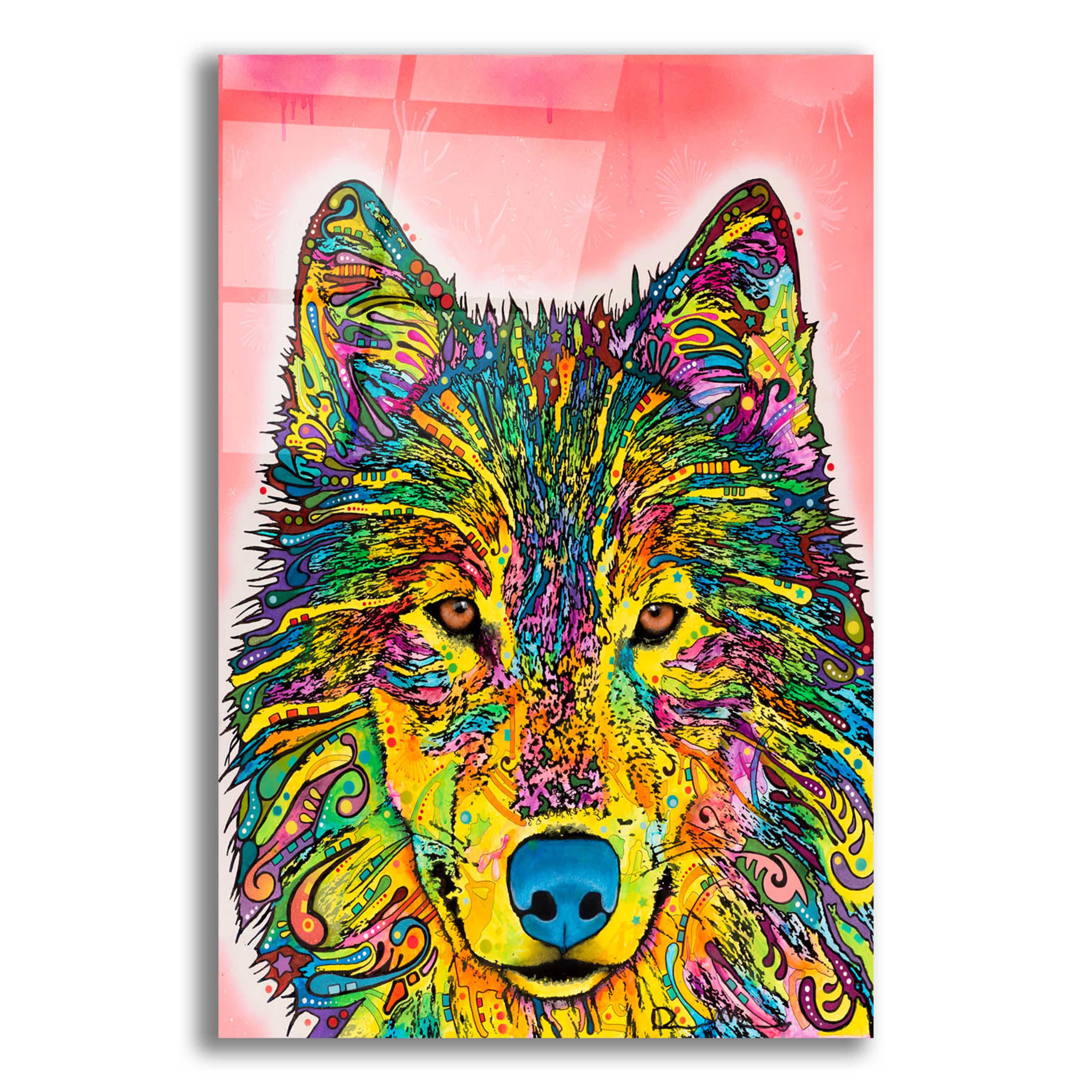 Epic Art 'Wolf' by Dean Russo, Acrylic Glass Wall Art, 12"x16 ...