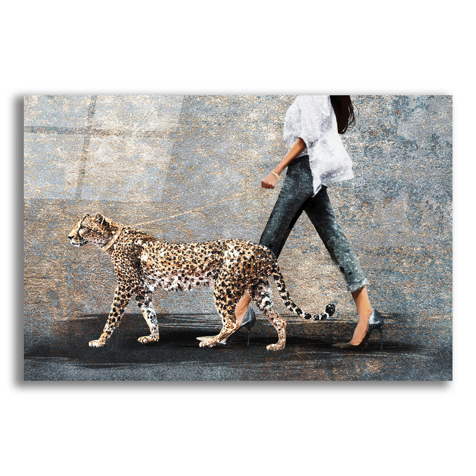Epic Art 'Woman With Leopard' by Svetlana Aleynikova Acrylic Glass Wall ...