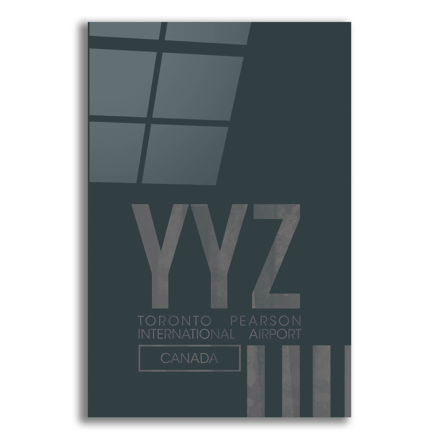 Epic Art 'YYZ Airport Layout' by O8 Left, Acrylic Glass Wall Art, 16 ...