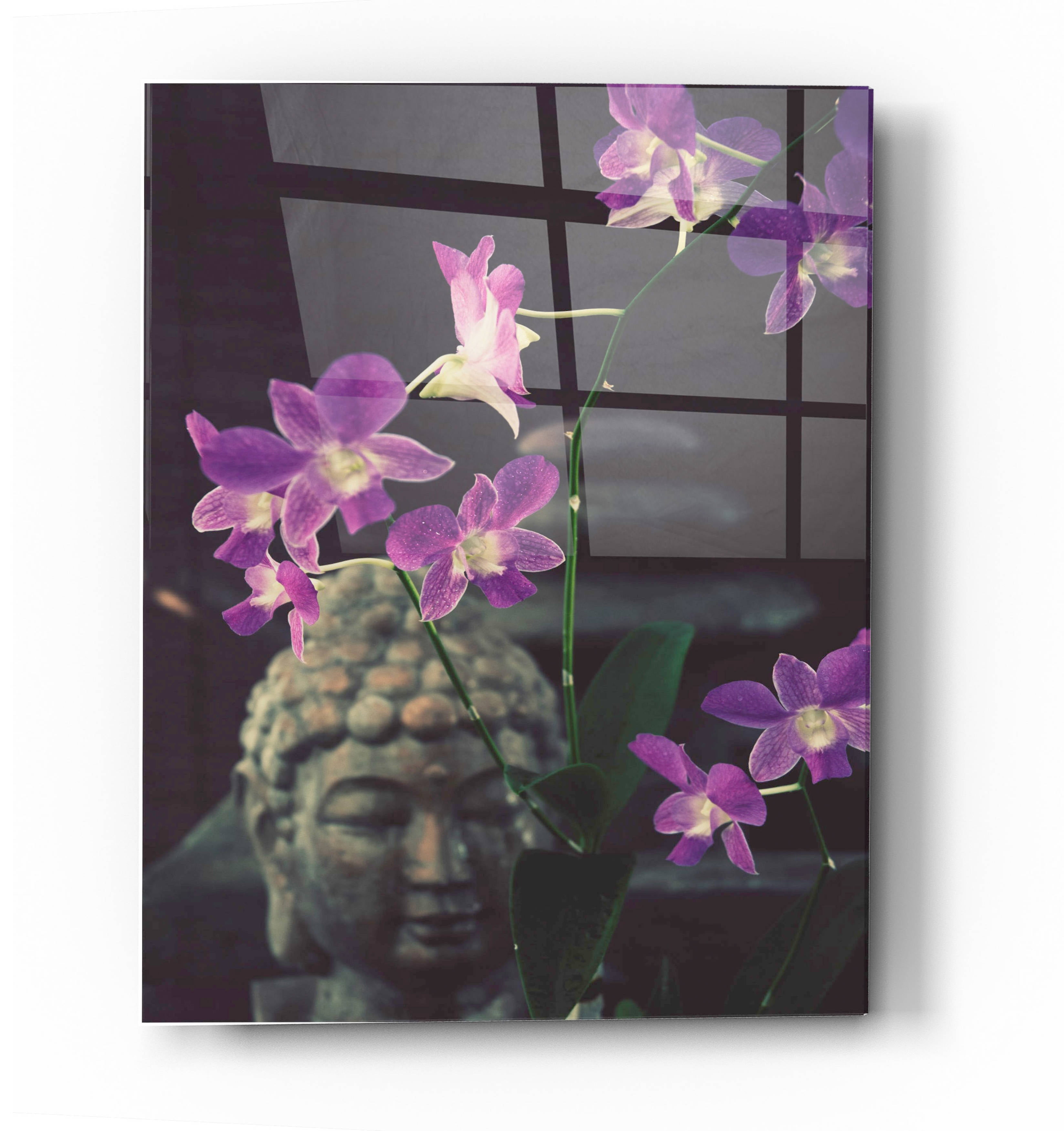 Epic Art 'Zen Purple Orchids' by Elena Ray Acrylic Glass Wall Art, 24 ...