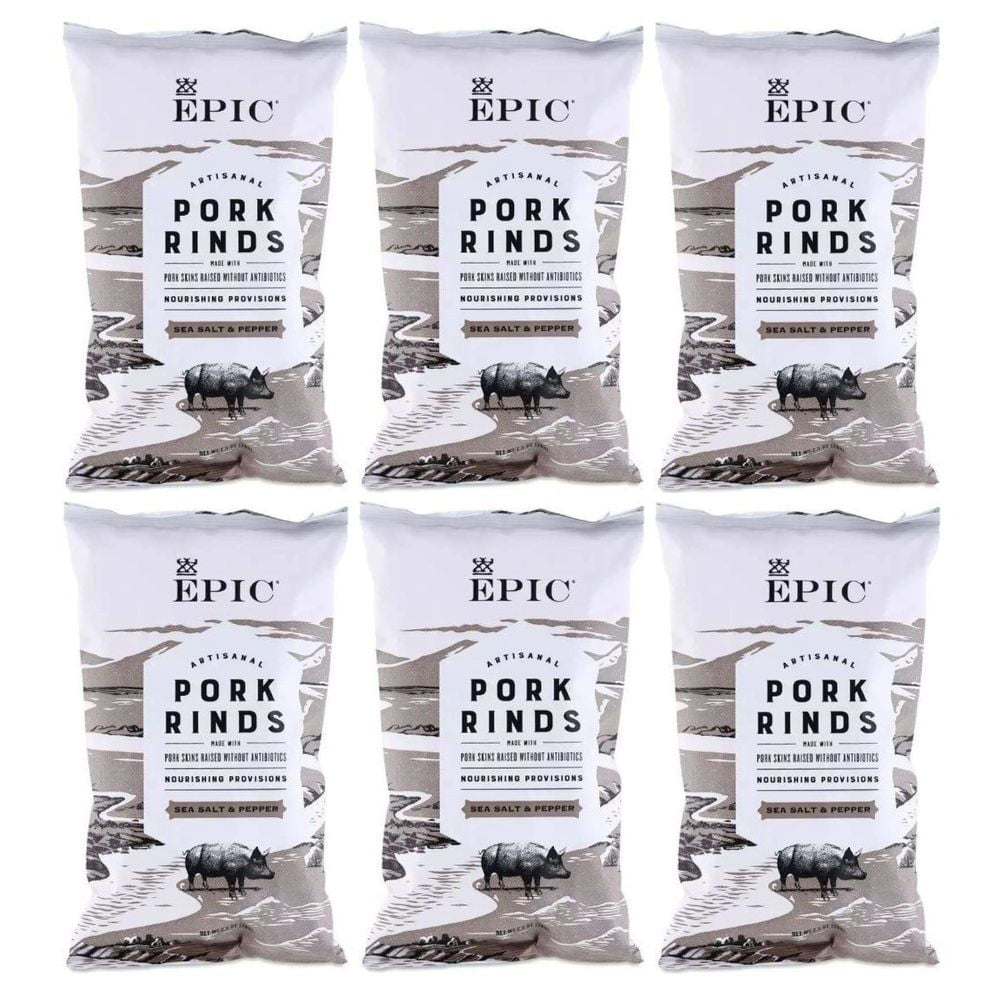 Epic Baked Pork Rinds - Sea Salt Pepper 2.5oz - Walmart.com