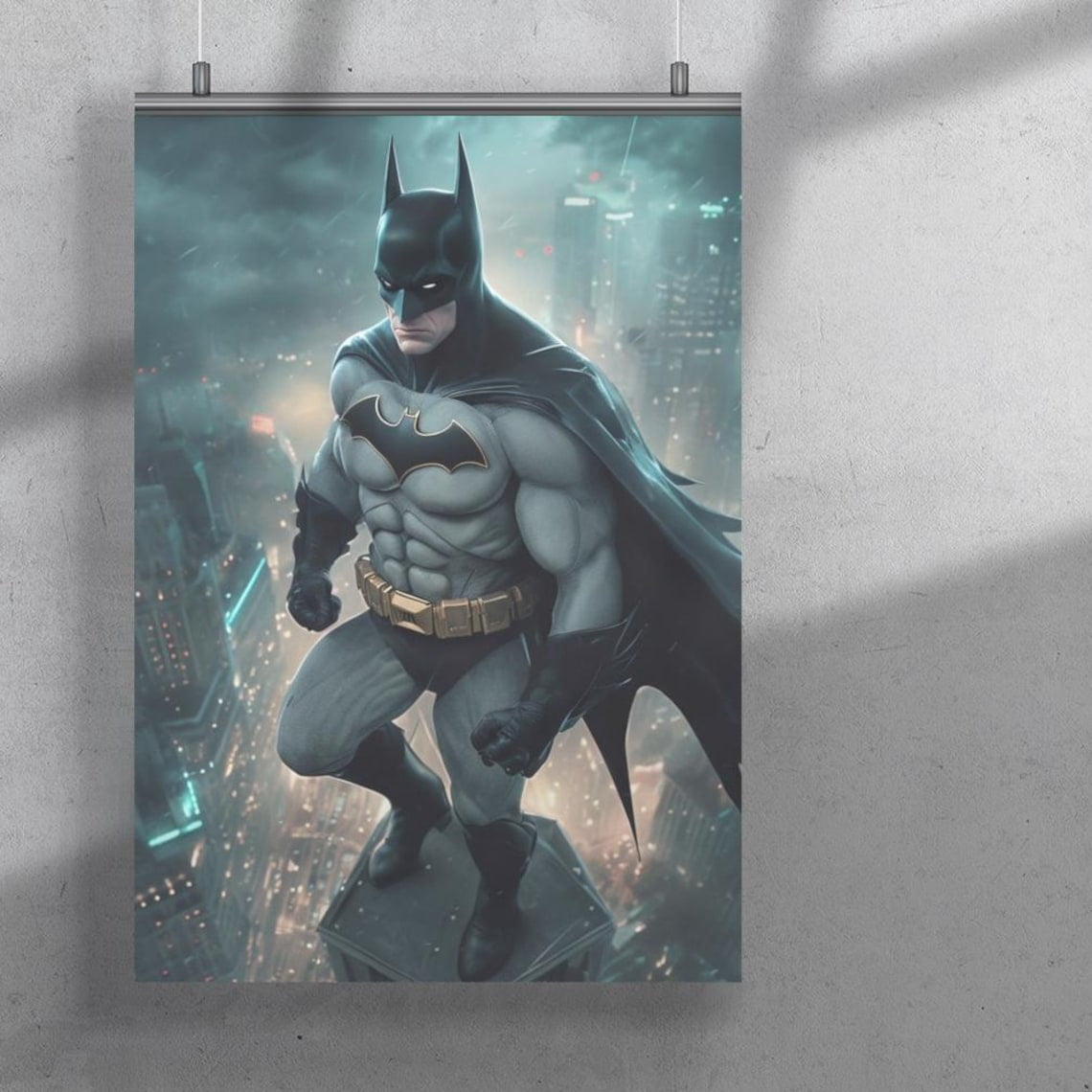 Epic Batman Wall Art Print Superhero Poster For Boys Room, Dc Comics ...