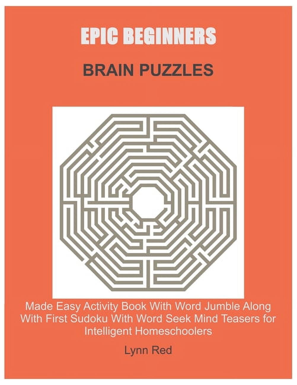 Epic Beginners Brain Puzzles : Made Easy Activity Book With Word Jumble ...