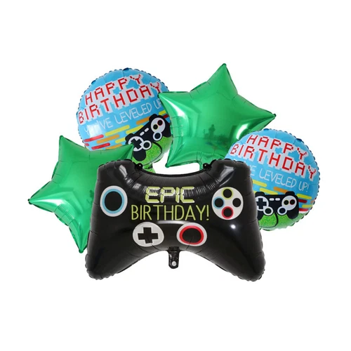 Epic Birthday Gaming Balloons Set Video Game Controller Happy Birthday ...