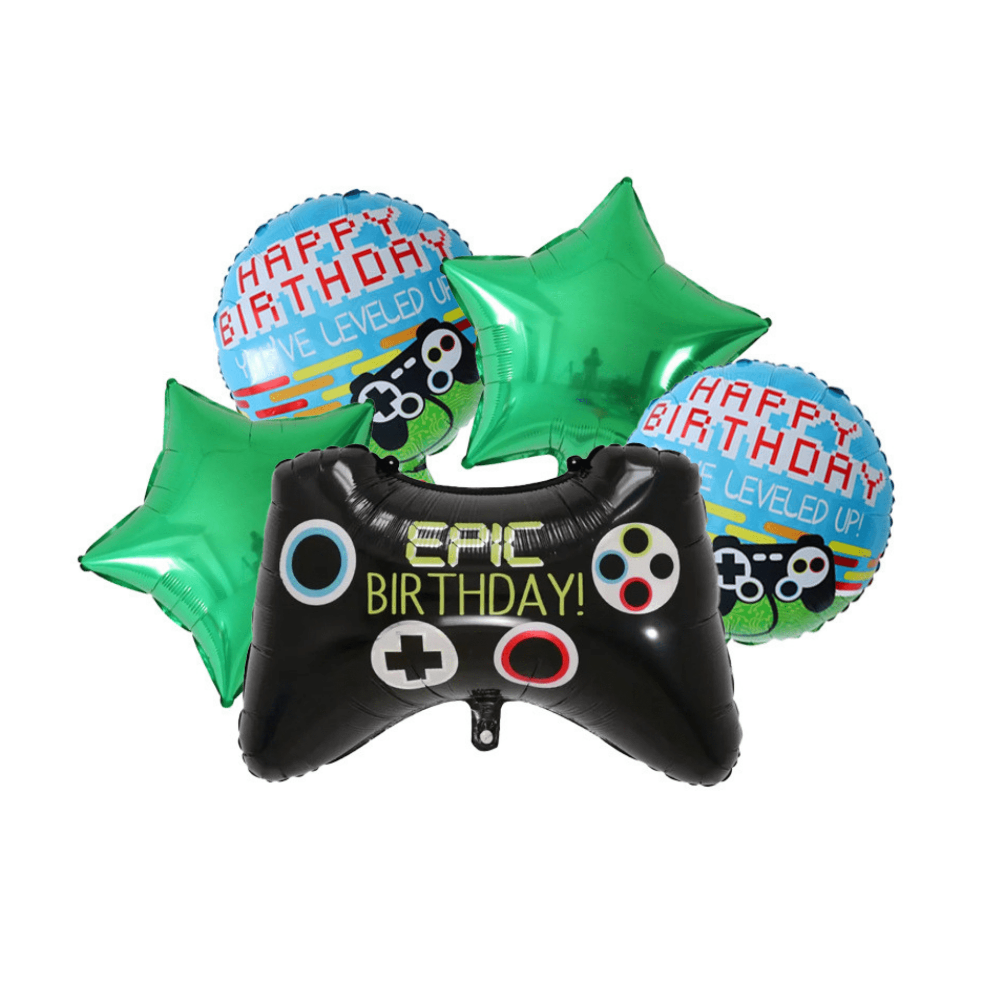 Epic Birthday Gaming Balloons Set - Video Game Controller and Happy ...