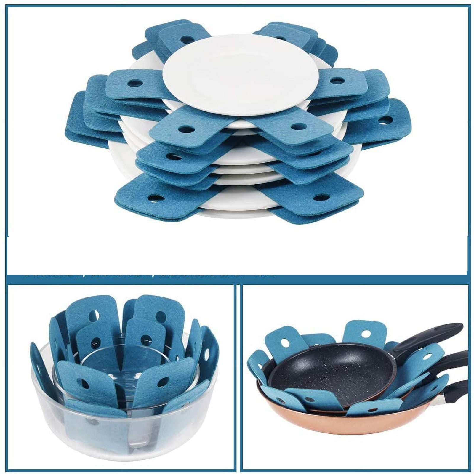 Epic Daily Deal! Lssam 12-Pack Silicone Pan Protectors for Stacking ...