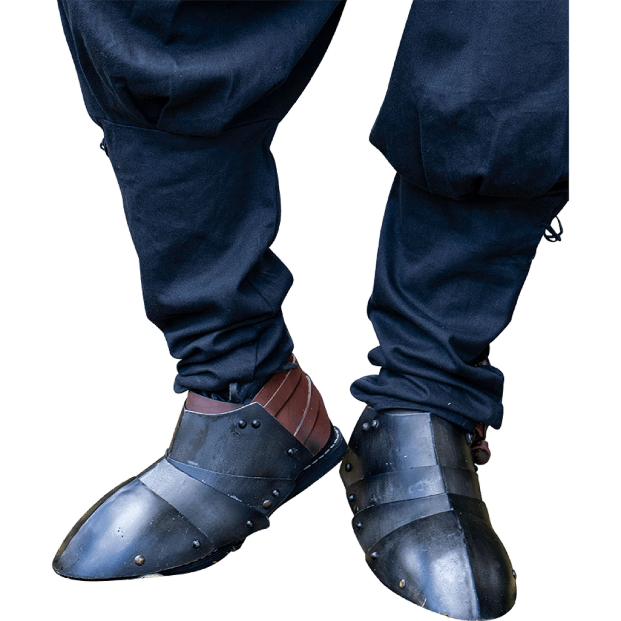 Epic Dark Sabatons Knight Foot Armour Historical reenactment - Walmart.com