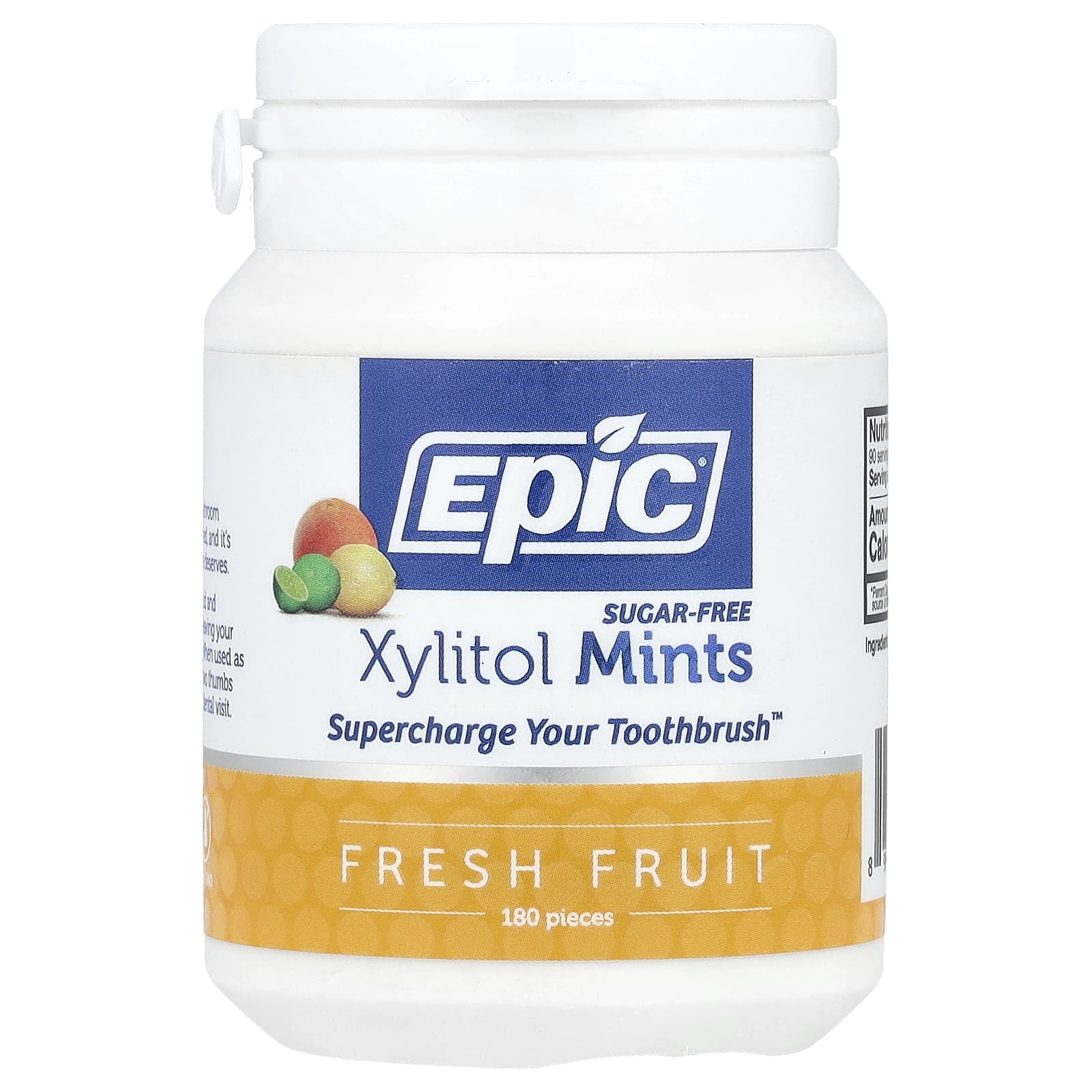 Epic Dental 100% Xylitol Sweetened, Sugar Free, Fresh Fruit Breath ...