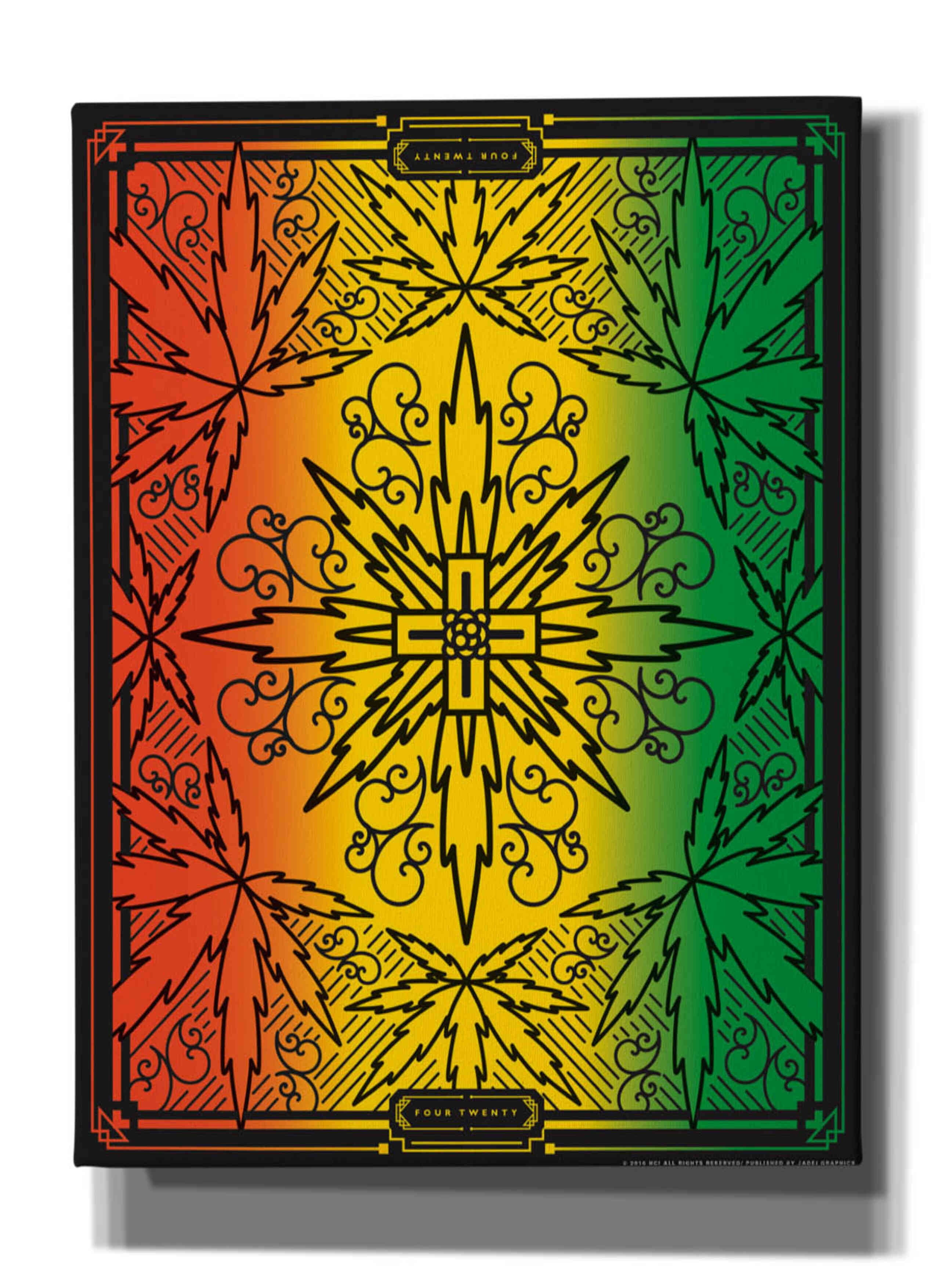 Epic Graffiti '420 Rasta' by JJ Brando, Canvas Wall Art, 40"x54 ...