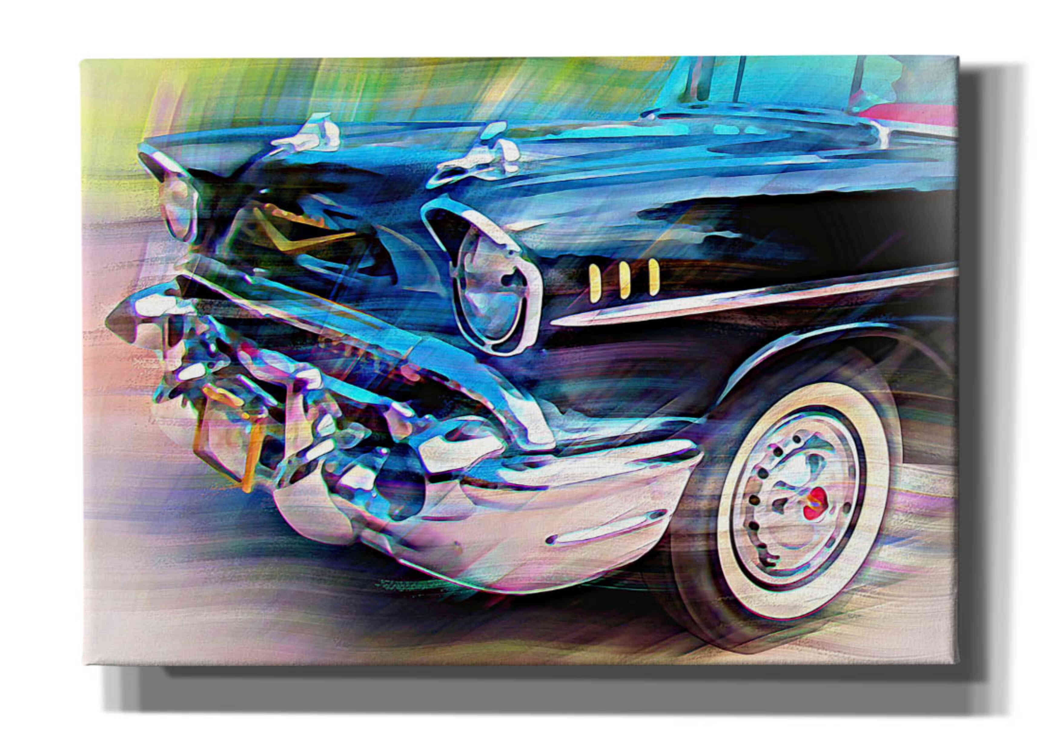 Epic Graffiti '57 Chevy' by David Manlove, Giclee Canvas Wall Art, 26 ...