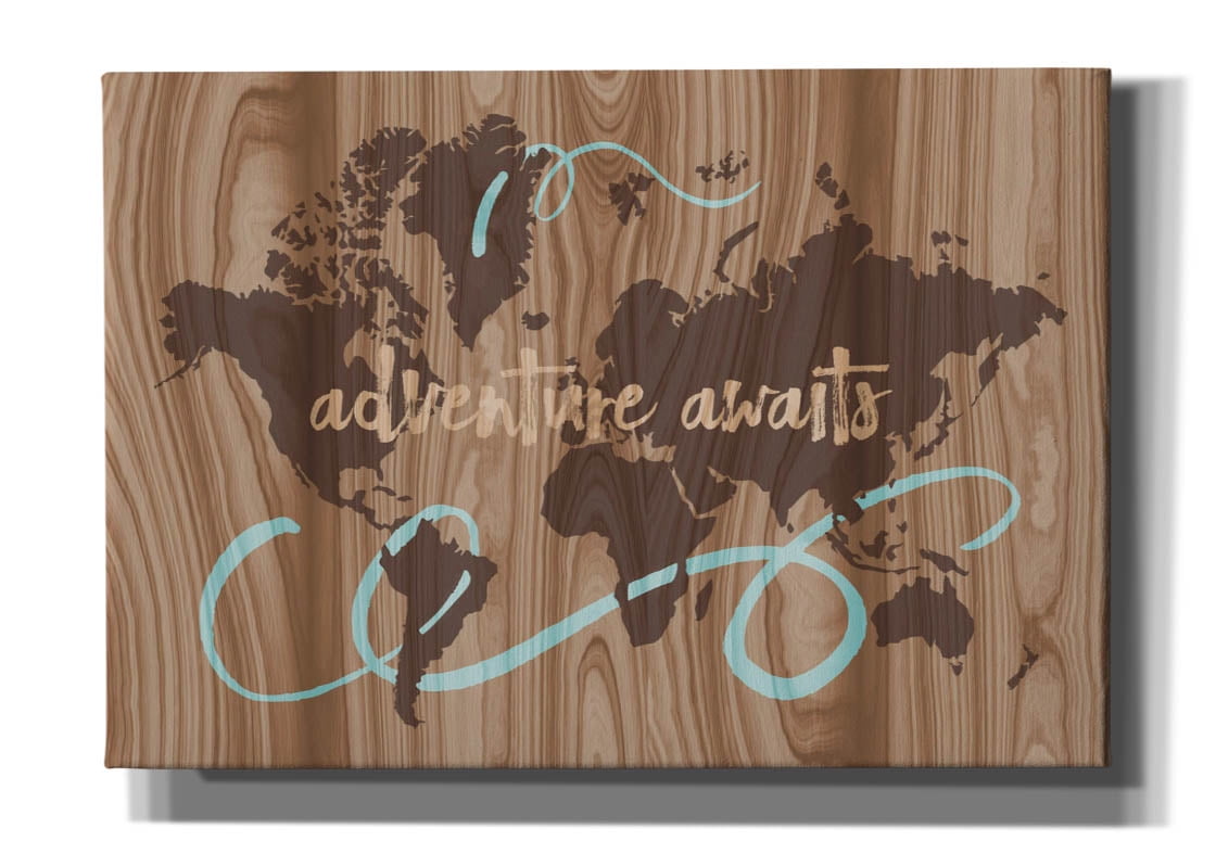 Epic Graffiti 'Adventure Map' by Erin Clark Canvas Wall Art, 26" x 18 ...