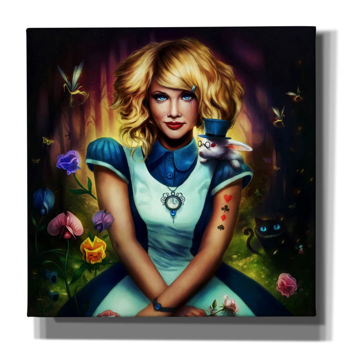 Epic Graffiti 'Alice in Wonderland' by JoJoesArt, Canvas Wall Art, 18 ...