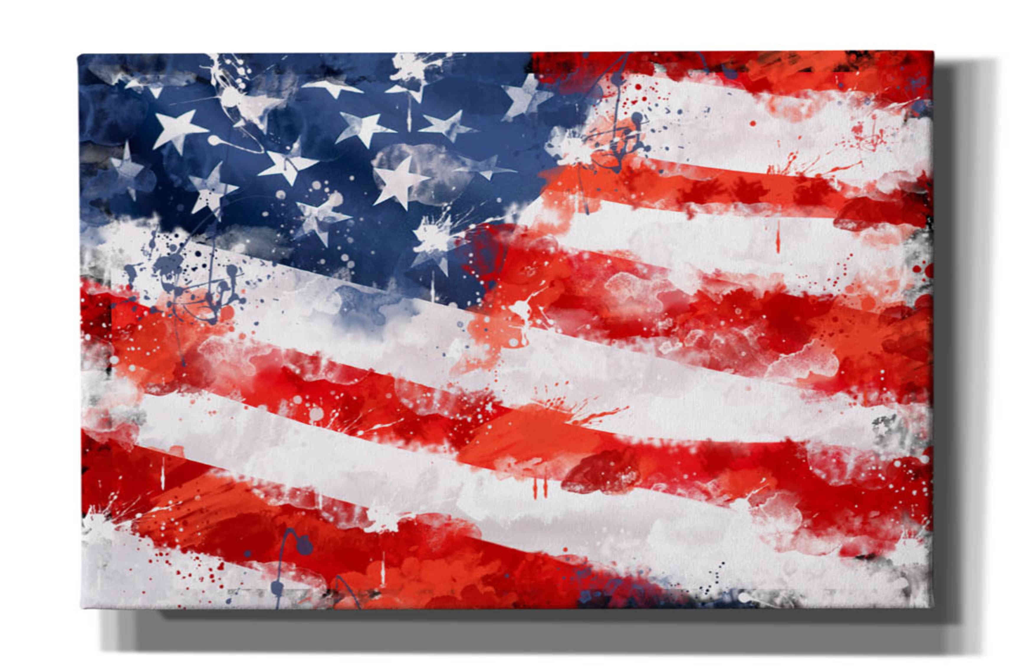 Epic Graffiti 'American Flag', Canvas Wall Art, 40"x26" - Walmart.com