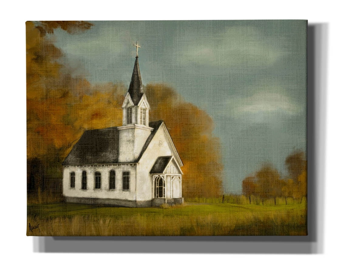 Epic Graffiti 'Autumn Chapel' by Ashley Bradley Canvas Wall Art, 34" x ...