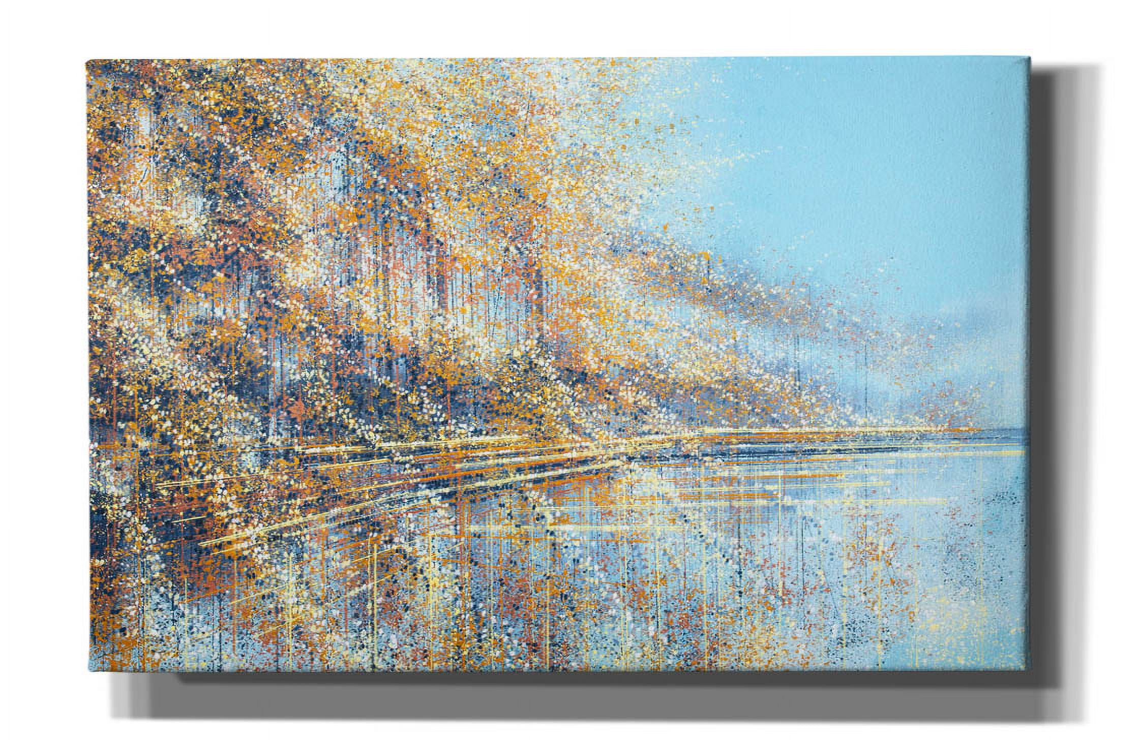 Epic Graffiti 'Autumn Trees Reflection' by Marc Todd, Canvas Wall Art ...