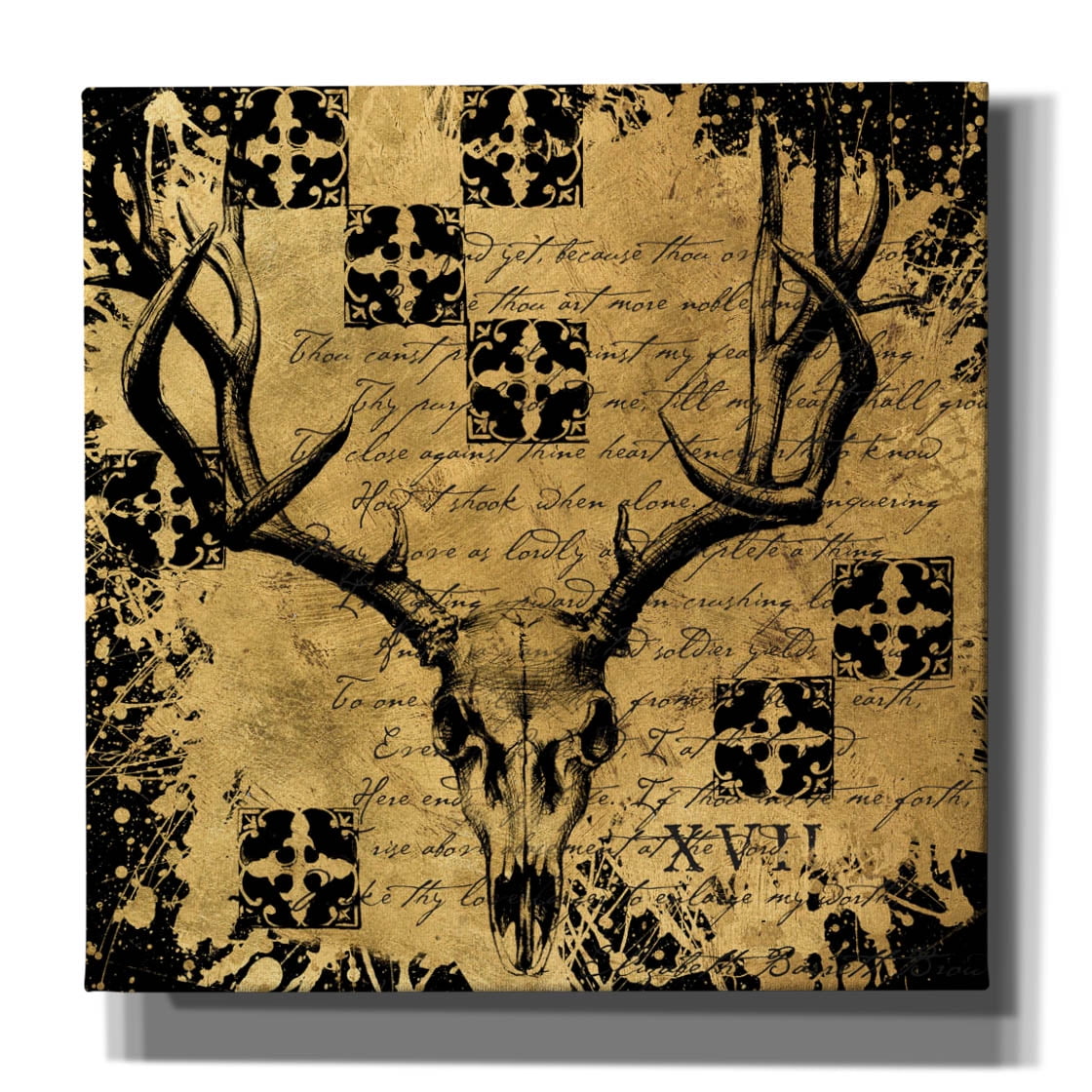 Epic Graffiti 'B&g Deer Skull' by Art Licensing Studio Canvas Wall Art, 26" x 26" - Walmart.com