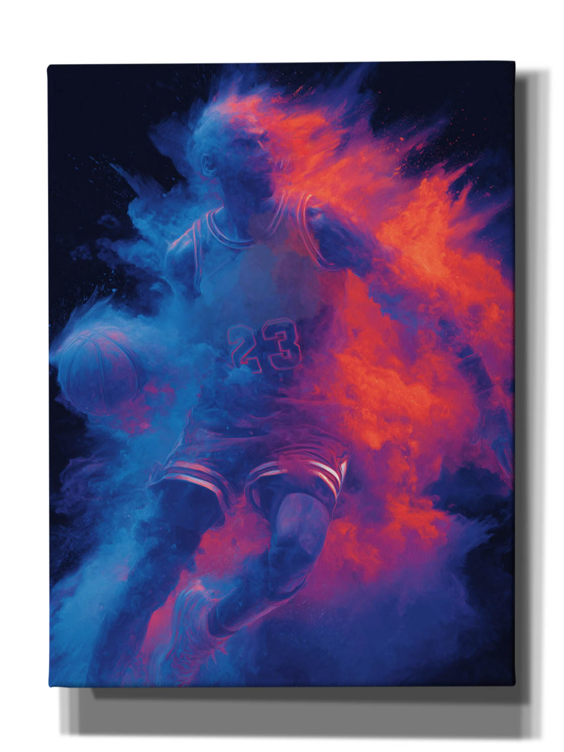 Epic Graffiti 'Basketball Legend Glow 23' by Ann Klee Canvas Wall Art ...