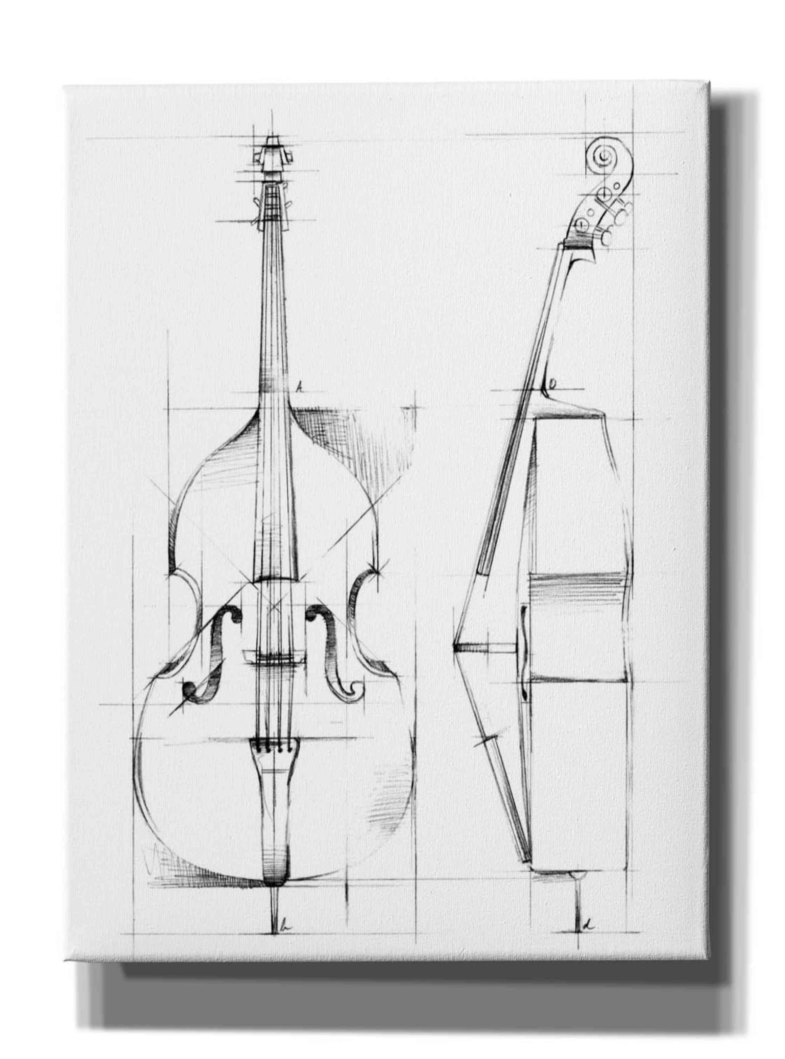 Epic Graffiti "Bass Sketch" by Ethan Harper, Canvas Wall Art, 40"x54 ...
