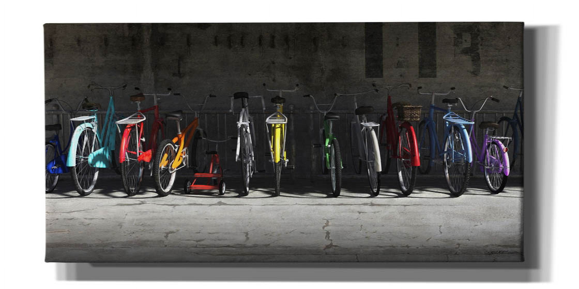 Epic Graffiti 'Bike Rack' by Cynthia Decker, Canvas Wall Art, 40"x20 ...