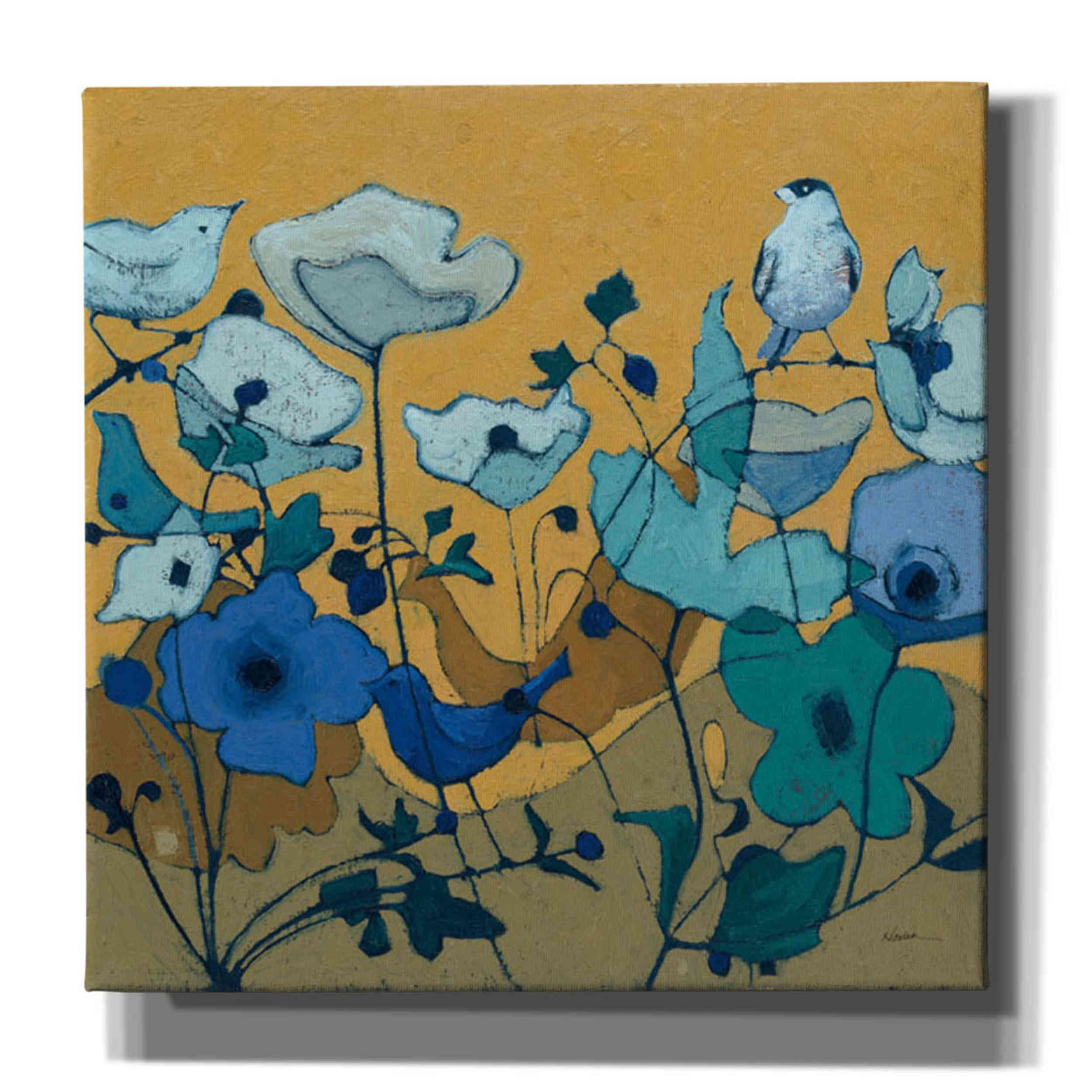 Epic Graffiti 'Birdy Birdy Royal Blue' by Shirley Novak, Canvas Wall ...
