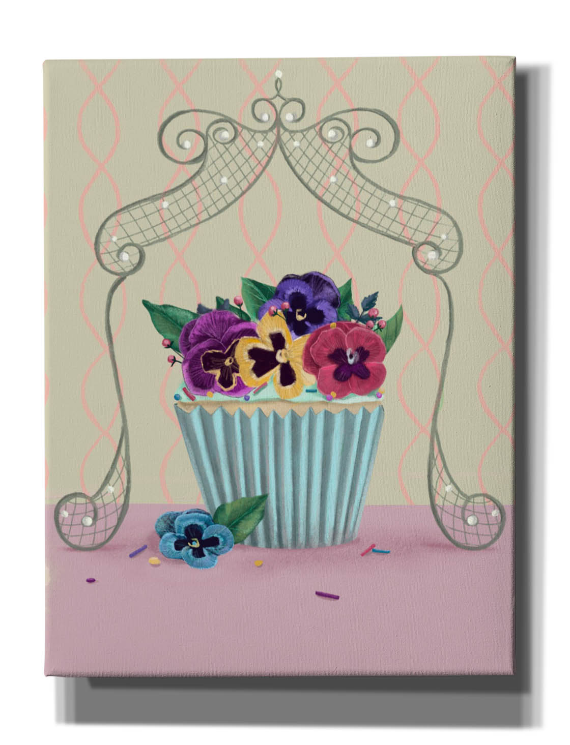 Epic Graffiti 'Birthday Cupcake With Pansies' by Christine Rotolo ...