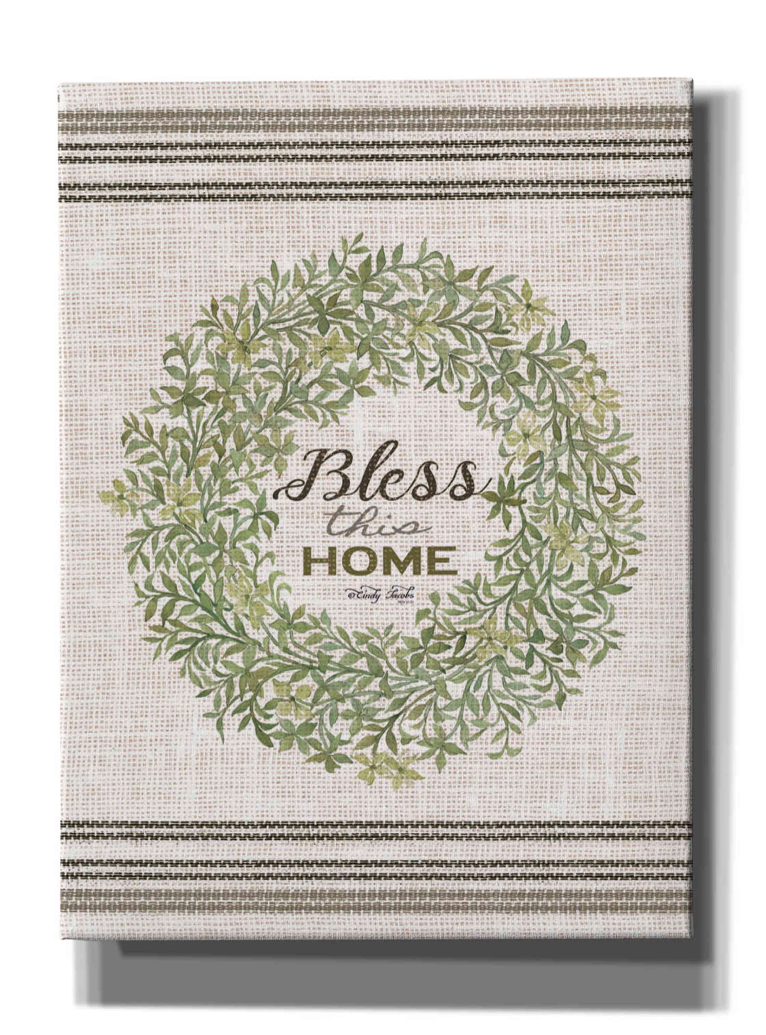 Epic Graffiti 'Bless This Home Wreath' by Cindy Jacobs, Canvas Wall Art ...
