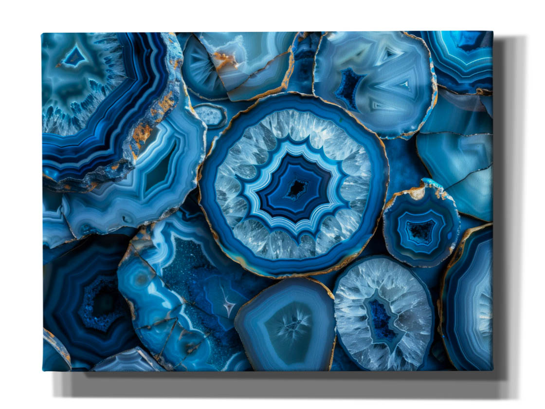 Epic Graffiti 'Blie Crystals With Gold' by Svetlana Aleynikova Canvas ...