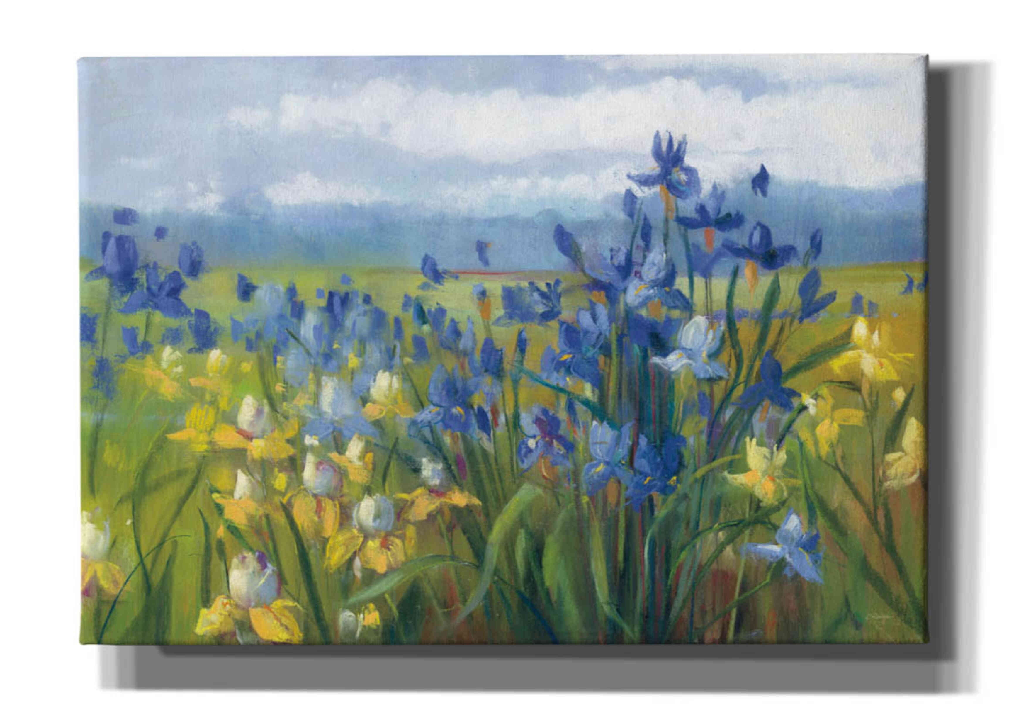 Epic Graffiti 'Blue And Yellow Flower Field' by Carol Rowan, Giclee ...