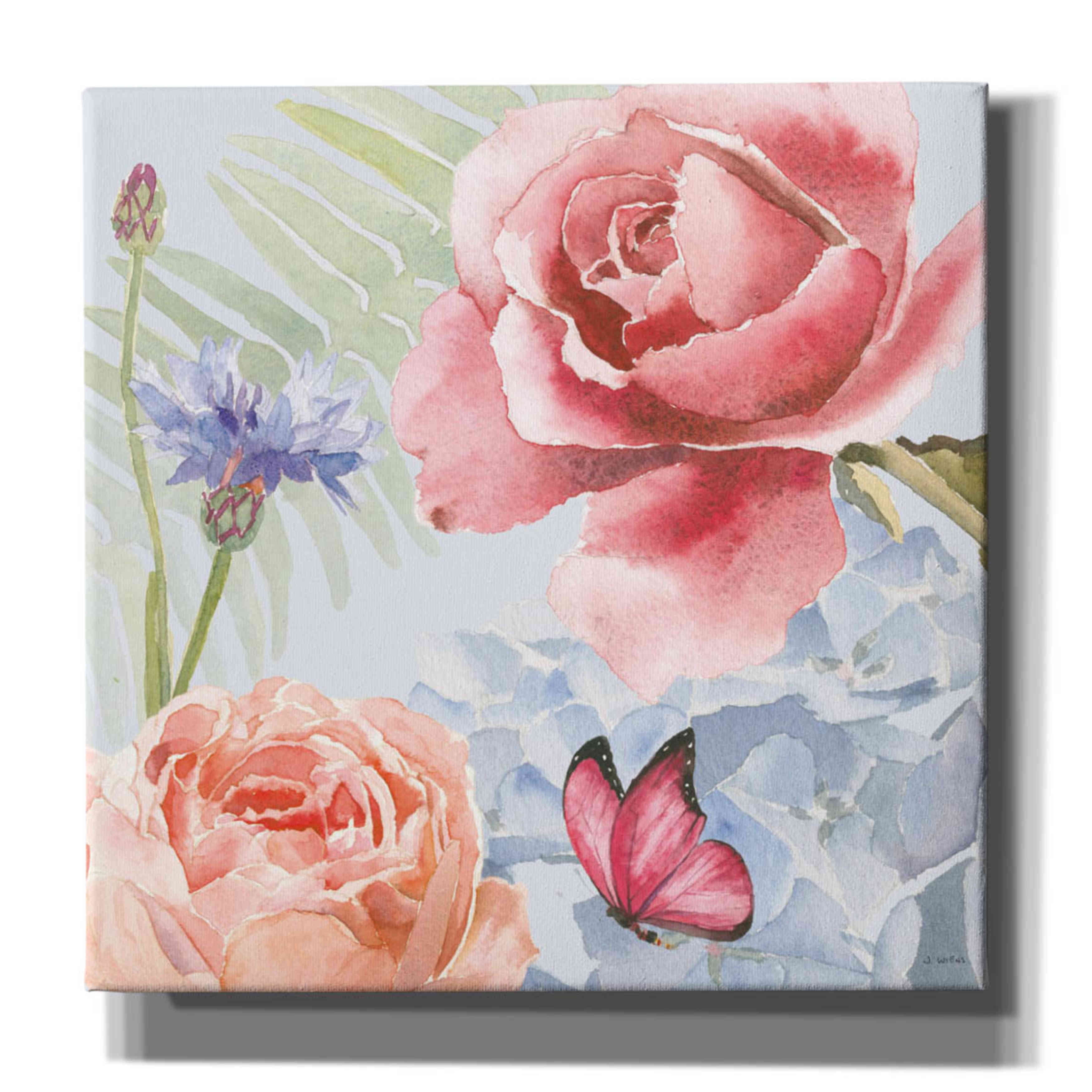 Epic Graffiti 'Boho Bouquet IV Blue' by James Wiens, Canvas Wall Art ...