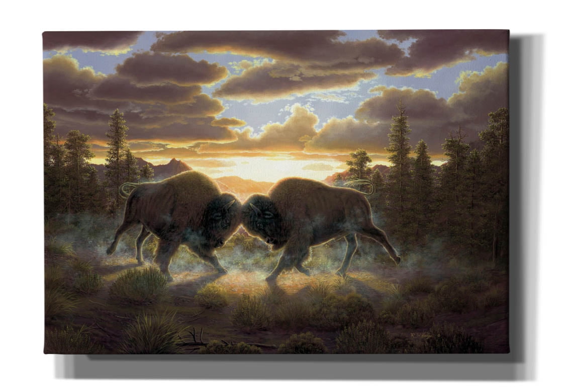 Epic Graffiti 'Buffalo' by R. Hed, Canvas Wall Art, 26"x18" - Walmart.com