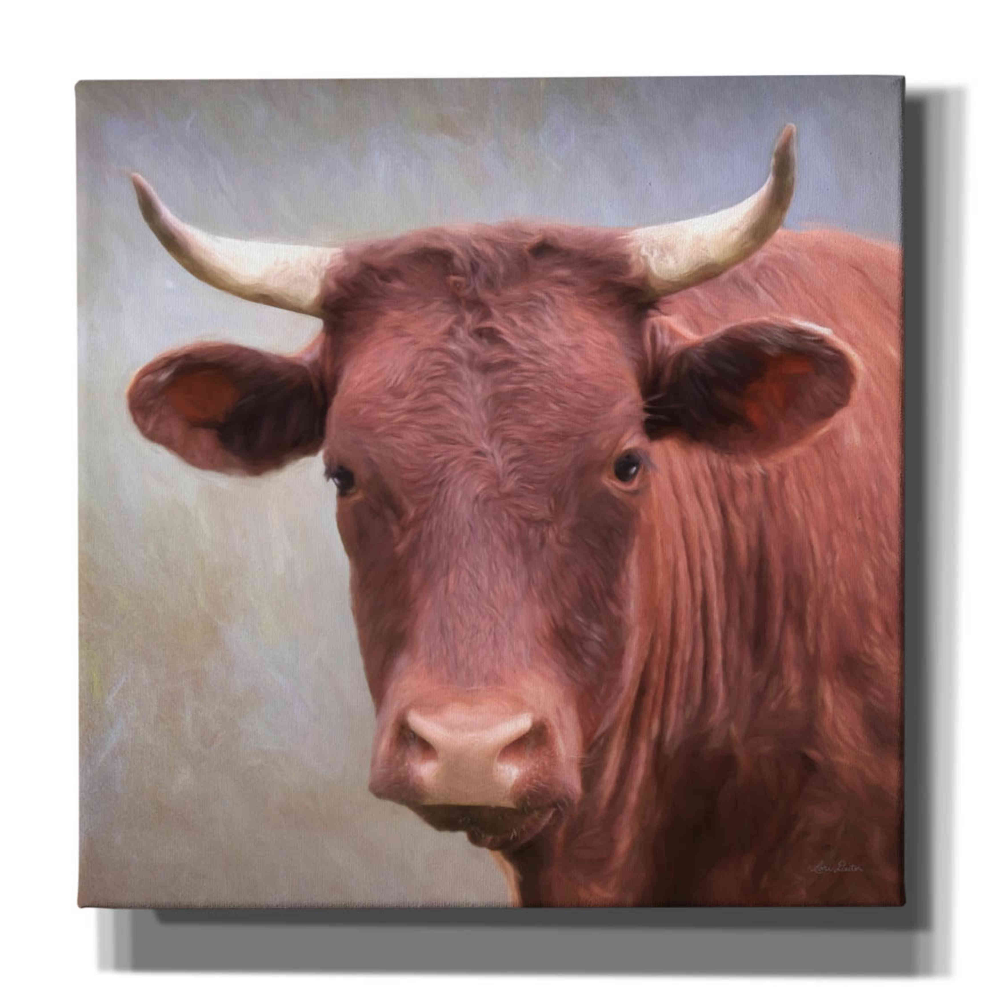 Epic Graffiti 'Bull Face' by Lori Deiter, Canvas Wall Art, 18"x18 ...