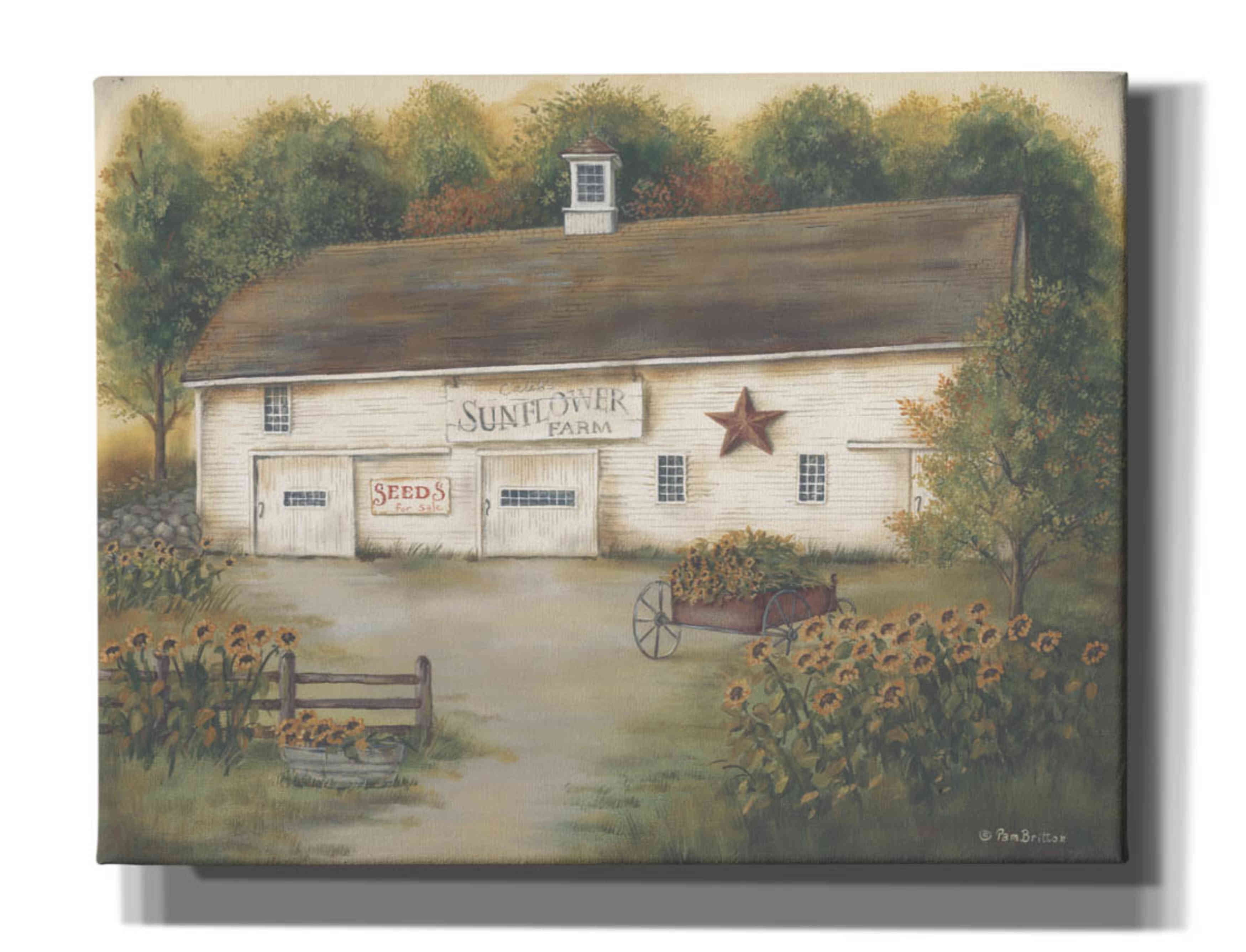 Epic Graffiti 'Caleb's Sunflower Farm' by Pam Britton, Canvas Wall Art ...