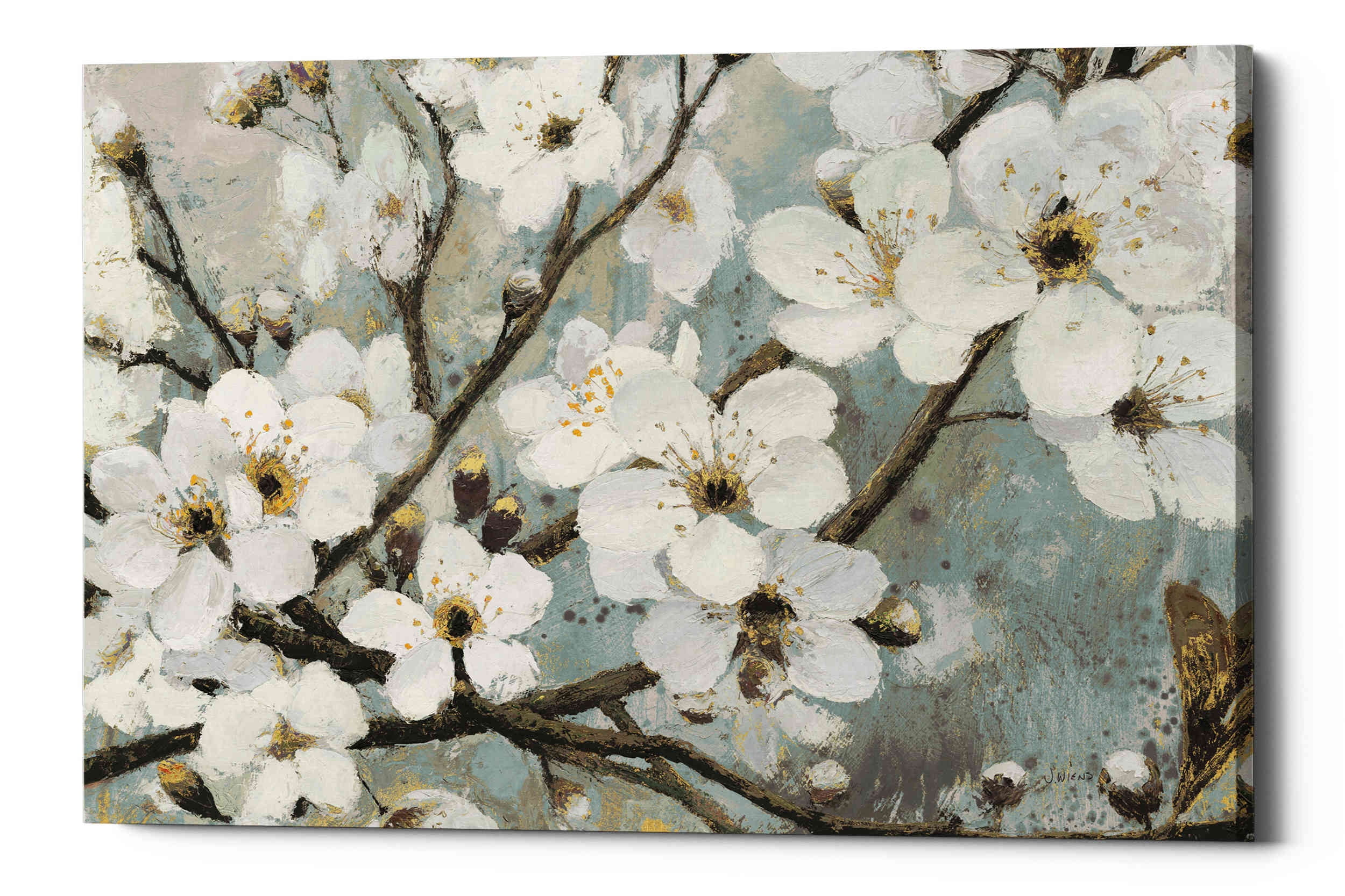 Epic Graffiti 'Cherry Blossoms I BLUE' by James Wiens, Canvas Wall Art ...