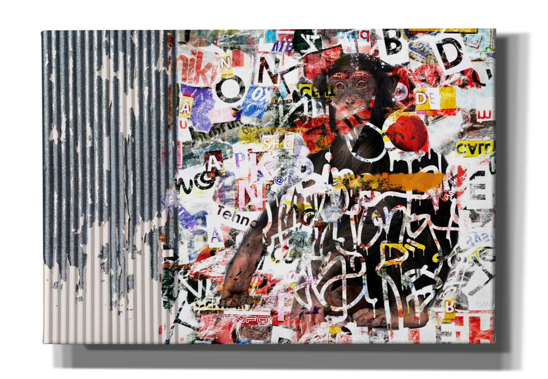 Epic Graffiti 'Chimp Street Art' by Irena Orlov, Canvas Wall Art, 26 ...
