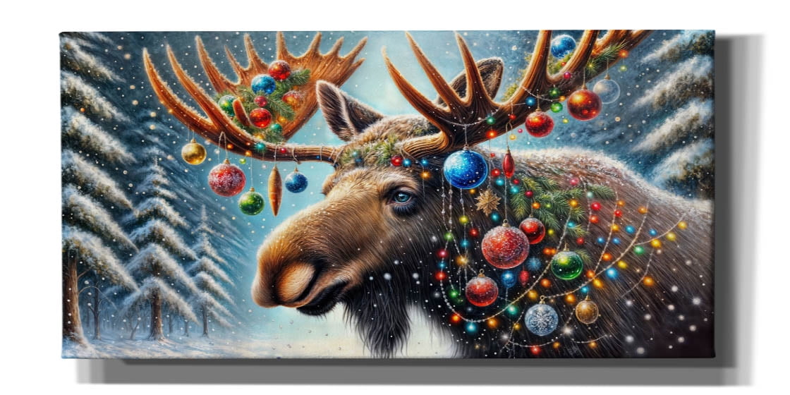 Epic Graffiti 'Christmas Christmoose' by Rey Klimt Canvas Wall Art, 24 ...