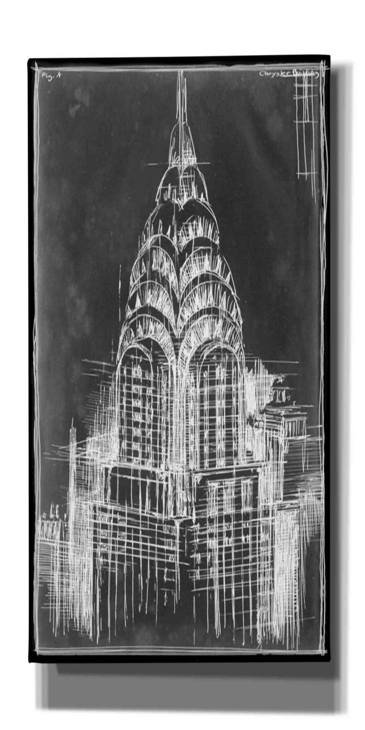Epic Graffiti 'Chrysler Blueprint' by Ethan Harper Giclee Canvas Wall ...