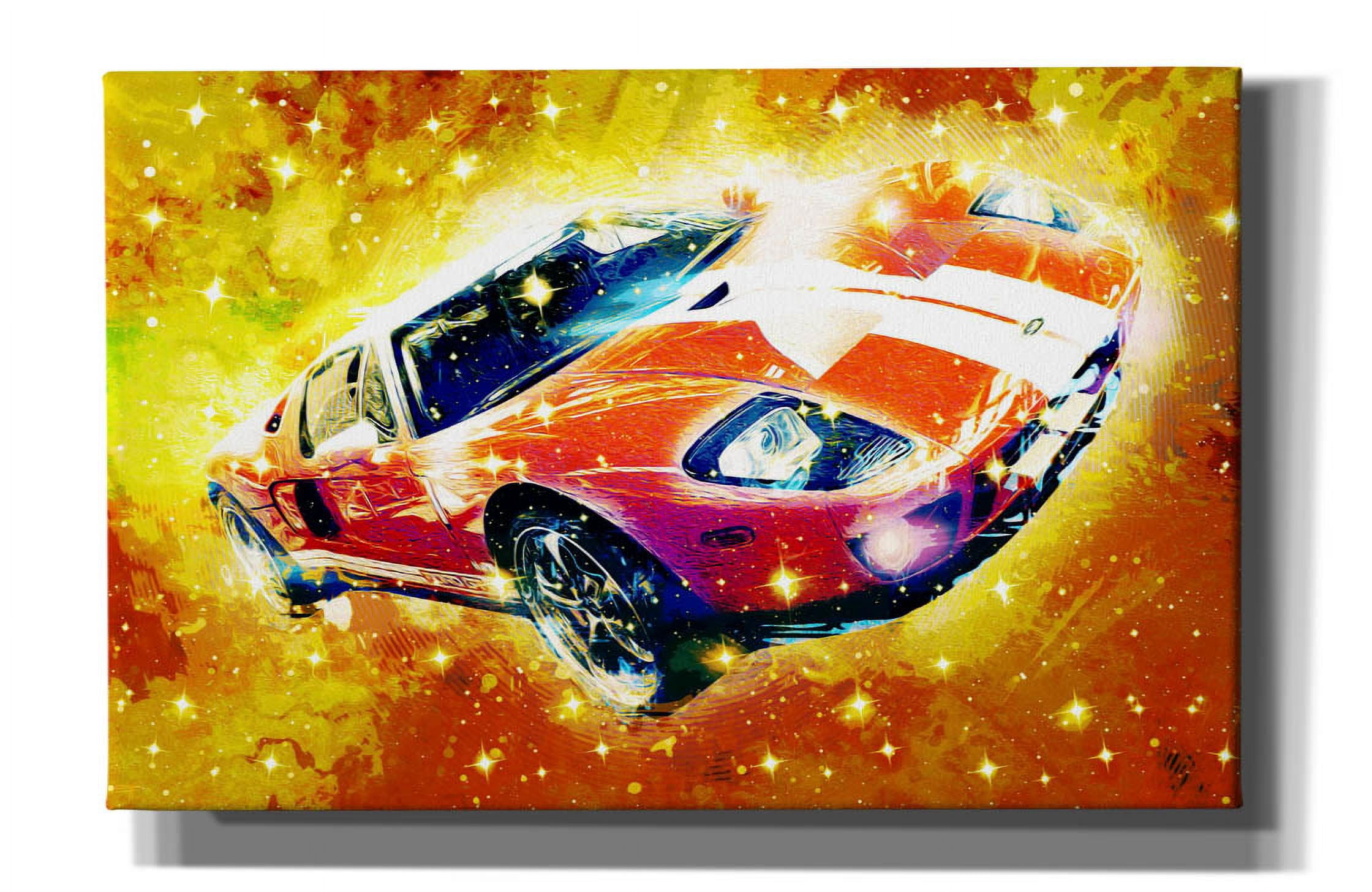 Epic Graffiti 'Classic Car Ford Gt V' by Fernando Palmer, Canvas Wall ...
