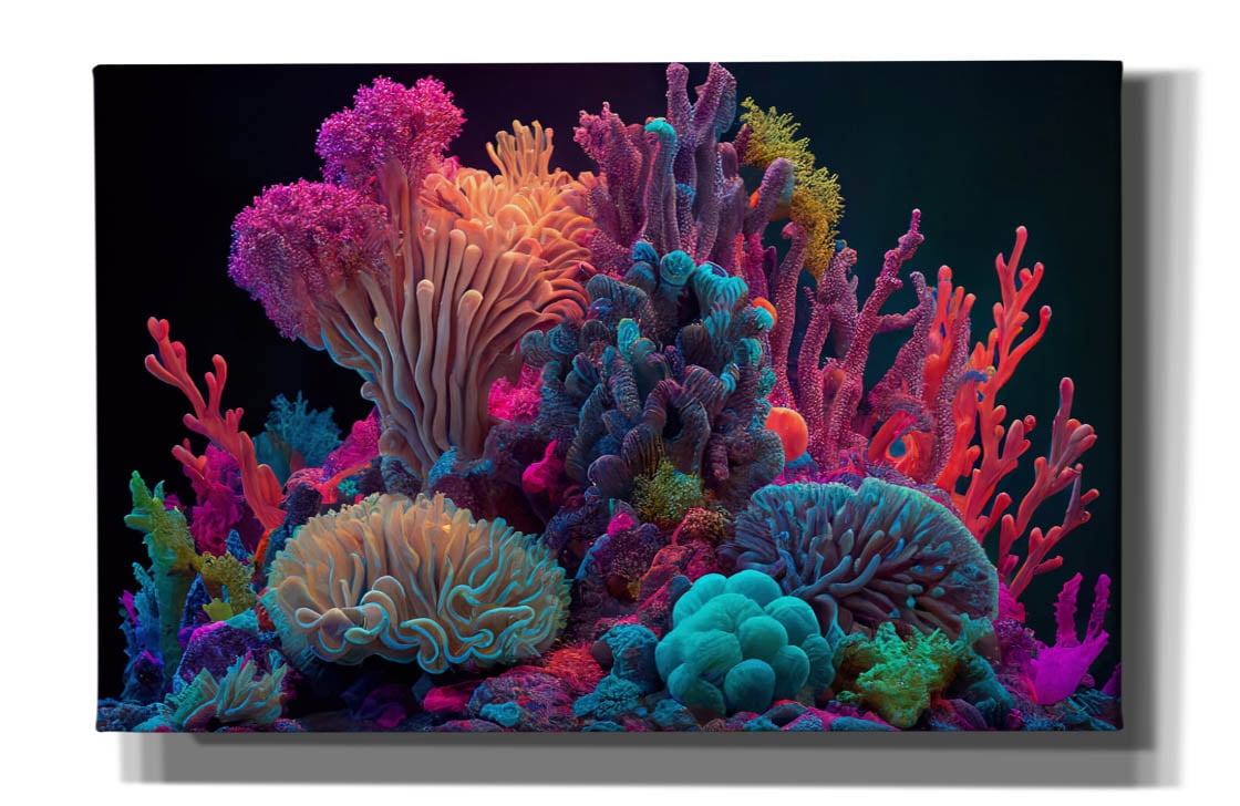 Epic Graffiti 'Colorful Corals' by Epic Portfolio, Canvas Wall Art, 40 ...
