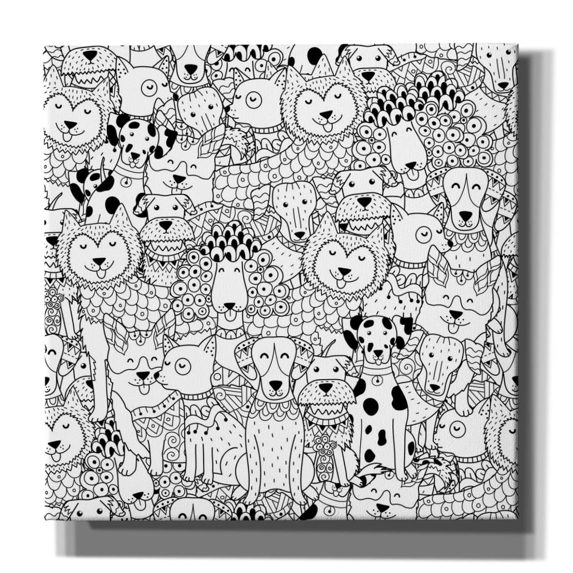 Epic Graffiti 'Coloring Book Dogs' by Epic Portfolio, Canvas Wall Art ...