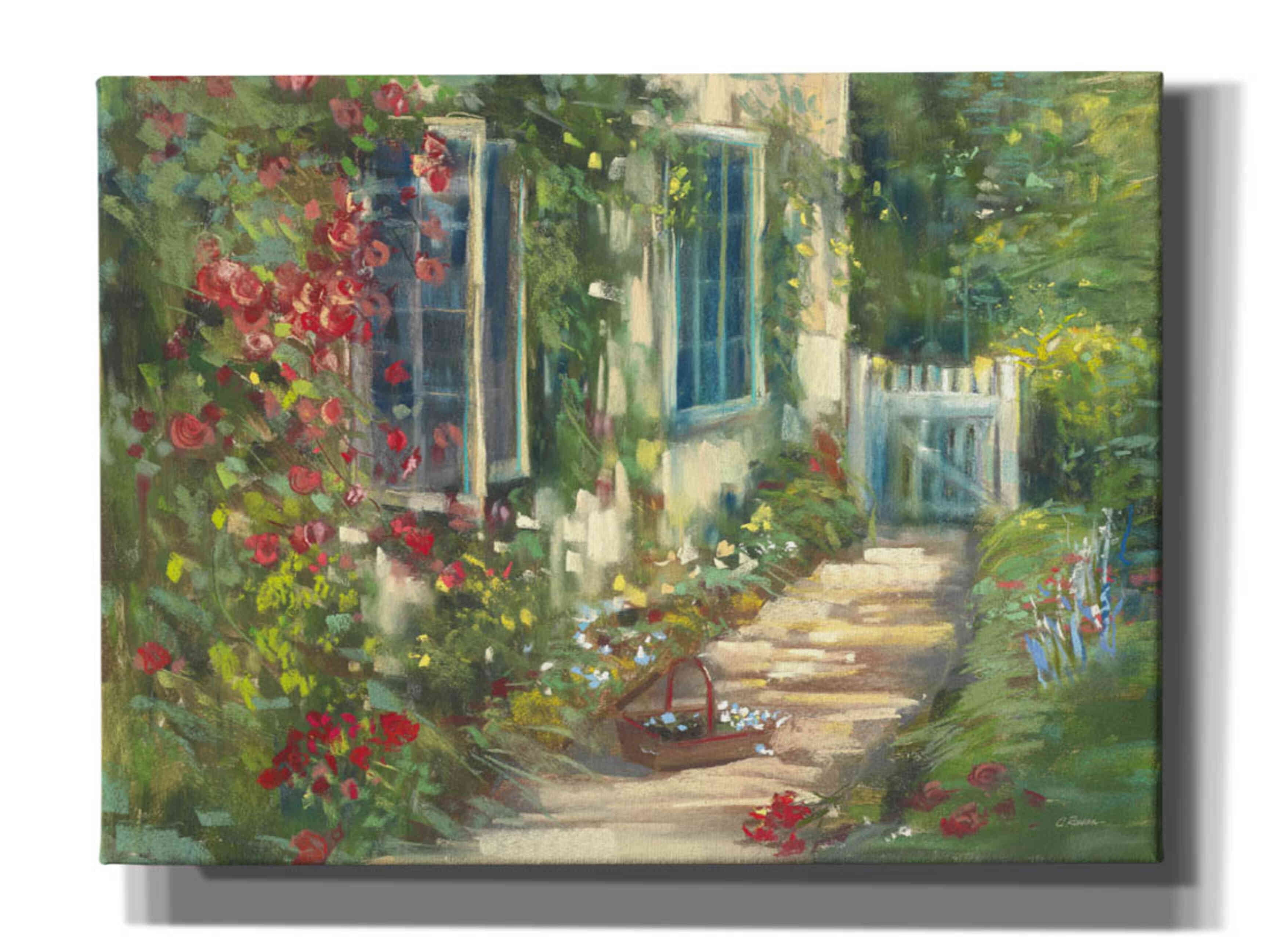 Epic Graffiti 'Cottage Garden' by Carol Rowan, Giclee Canvas Wall Art ...
