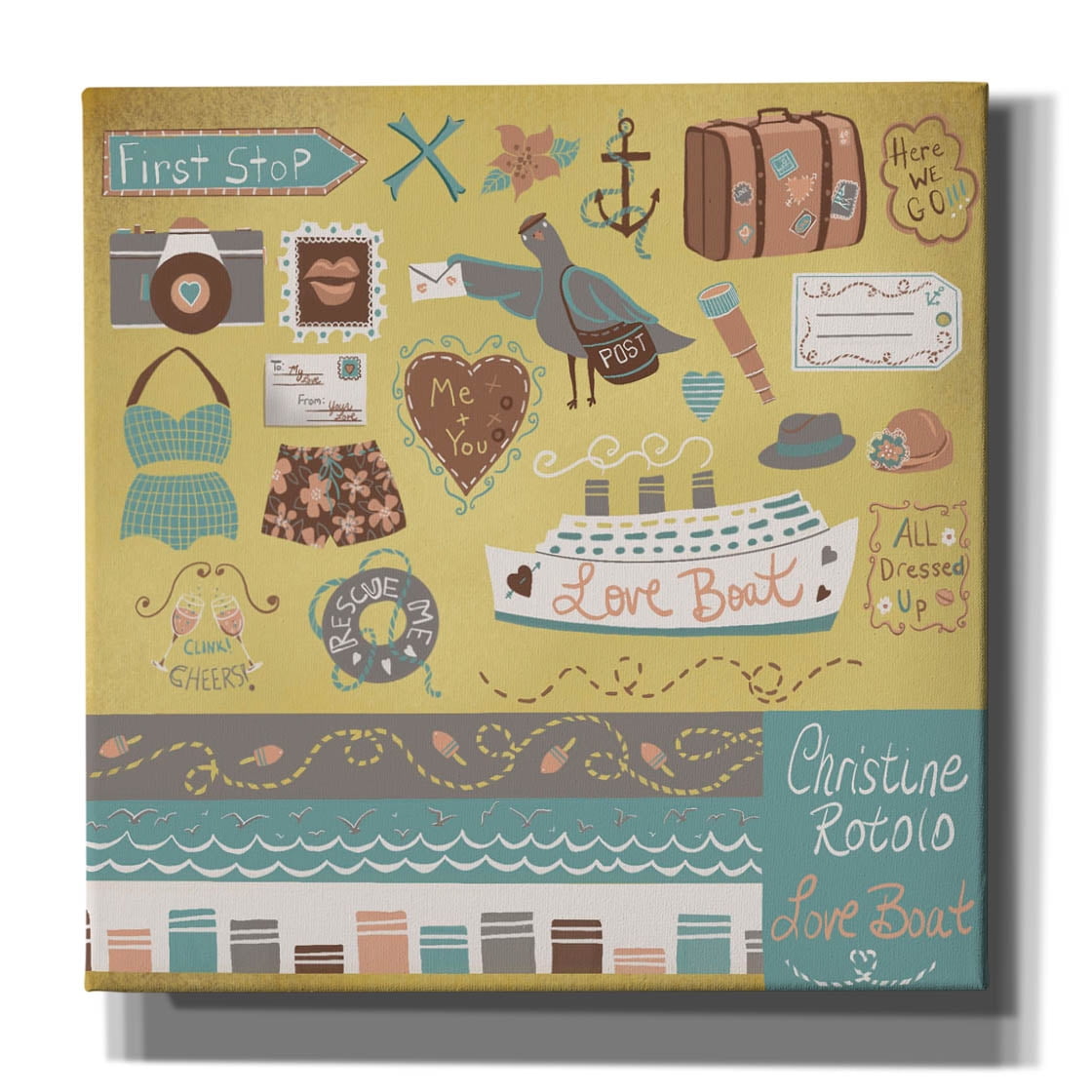 Epic Graffiti 'Cruise Ship' by Christine Rotolo, Canvas Wall Art, 26 ...