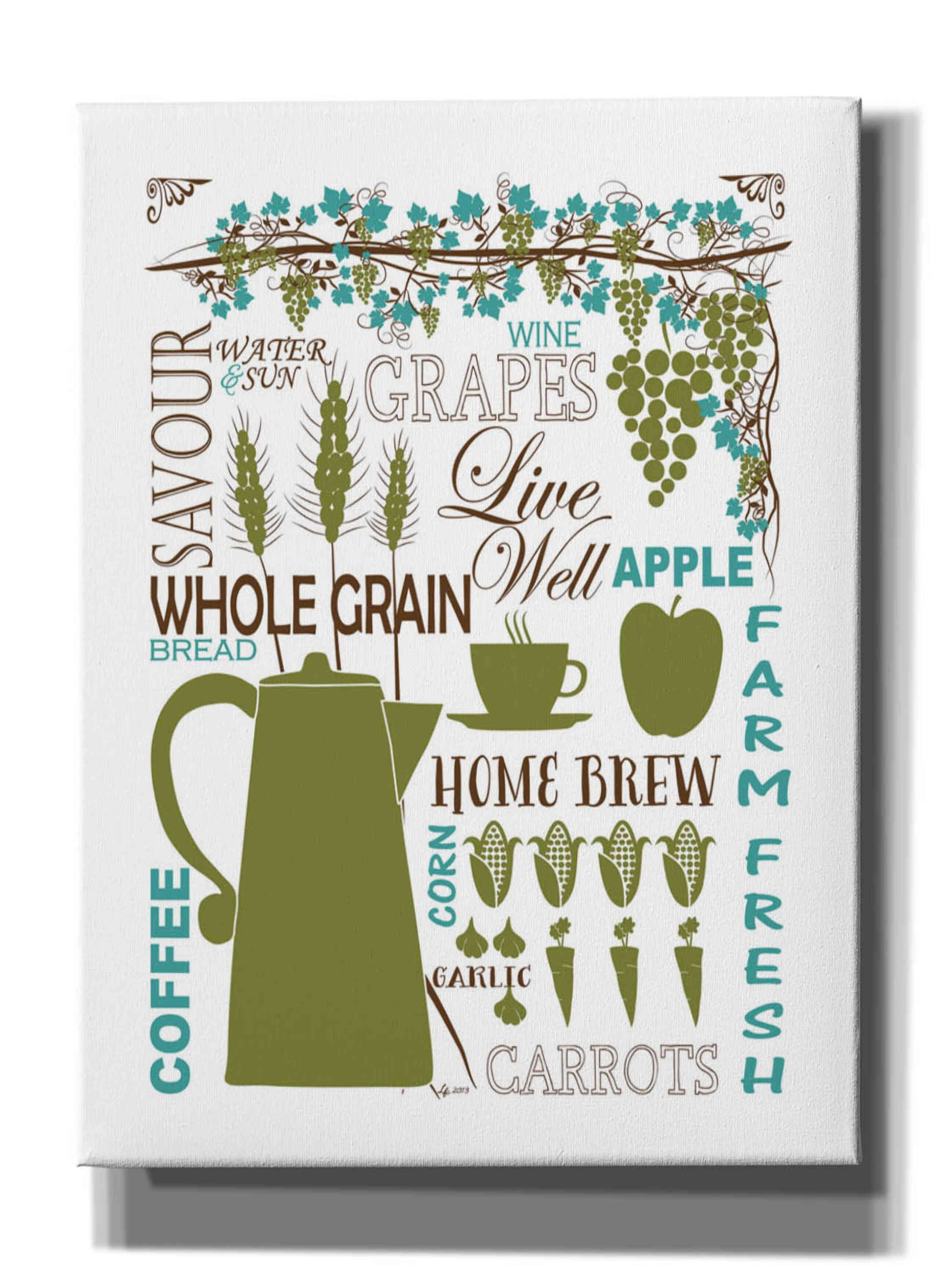 Epic Graffiti 'Culinary Love 2 in Color' by Leslie Fuqua, Giclee Canvas ...